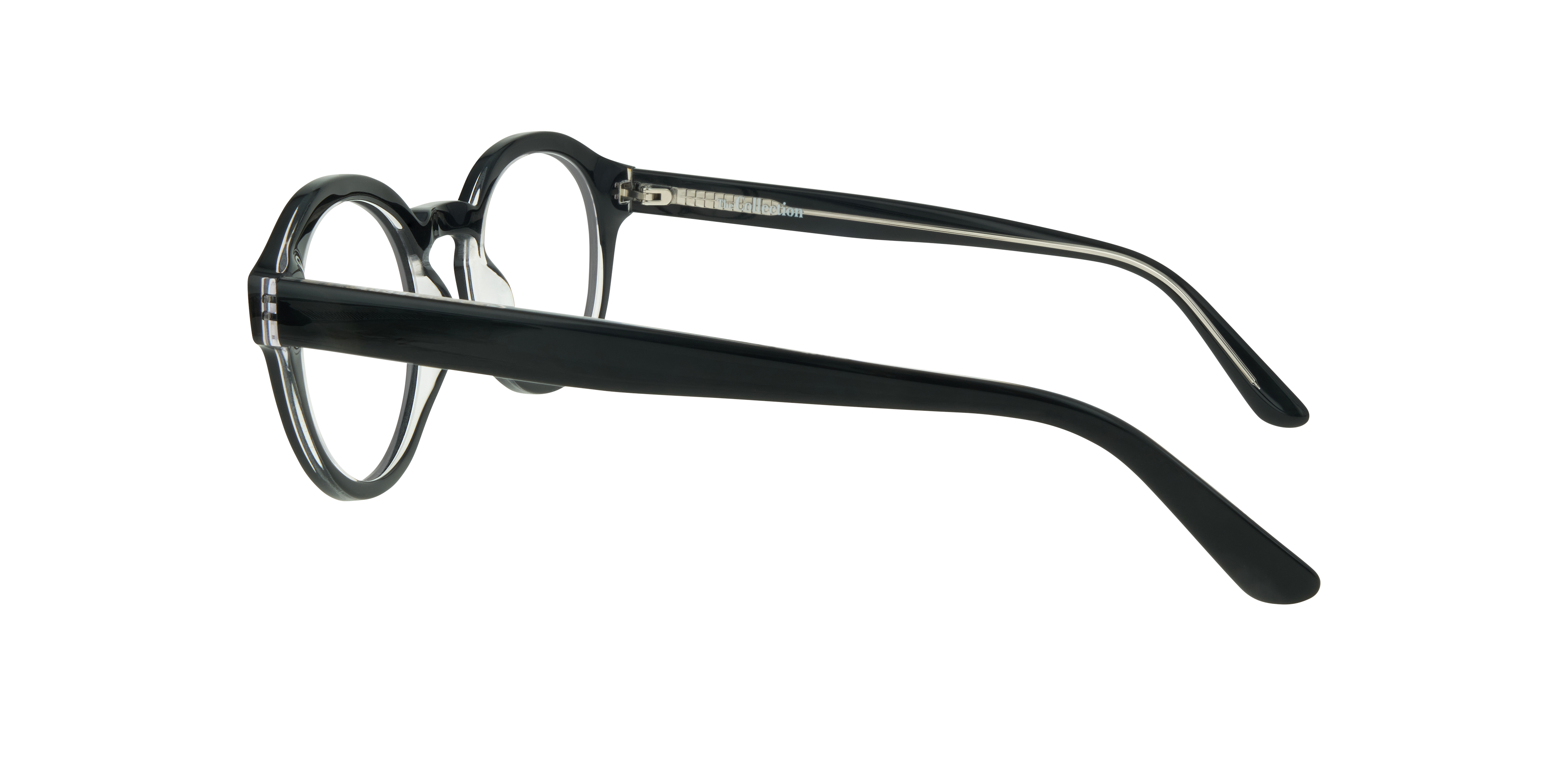 Glasses Direct ™ -Justin Round Bi Layers Black & Crystal Full Rim ...