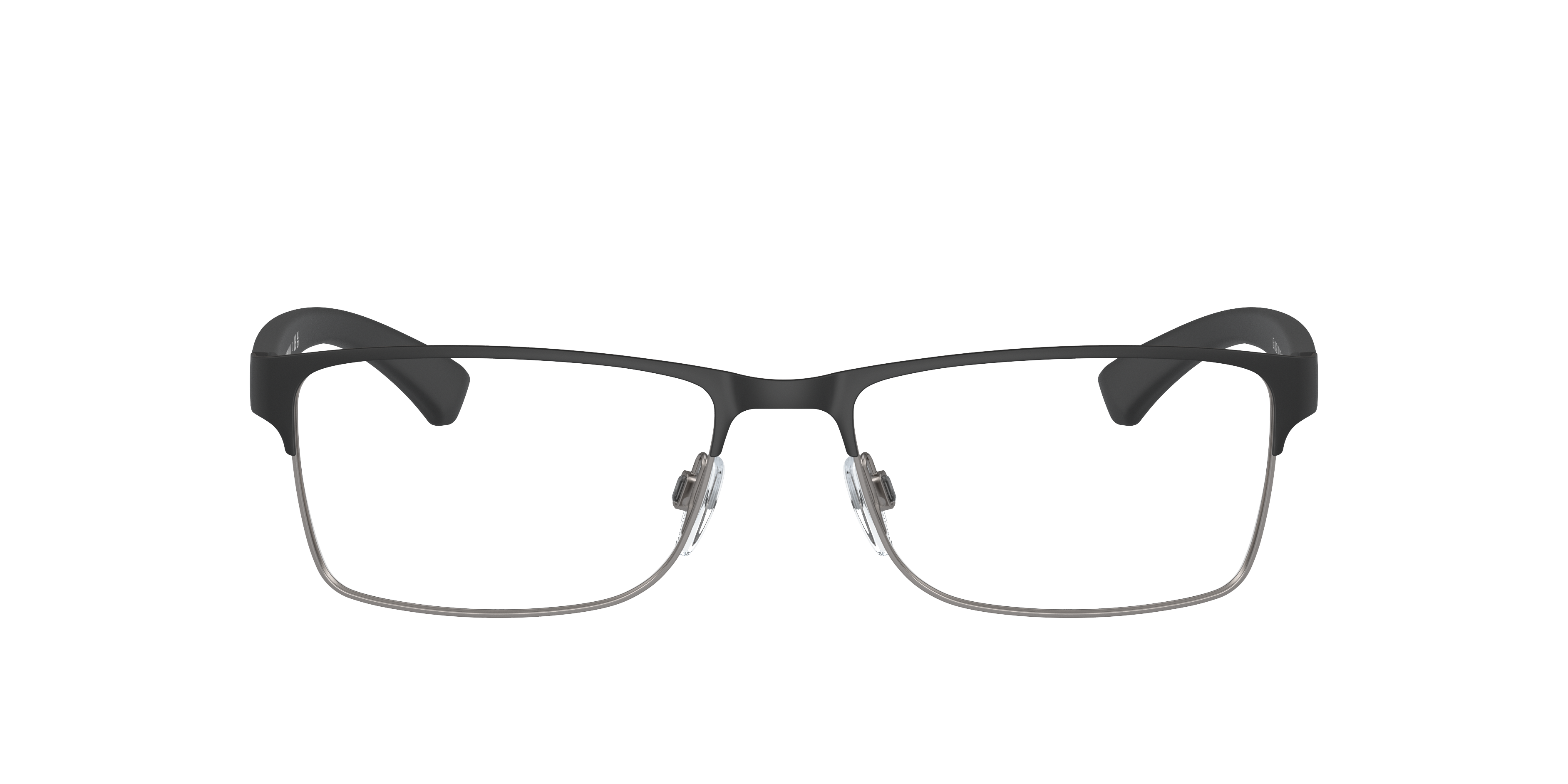 Glasses Direct ™ -EA1052 - Rectangle Rubber Black & Gunmetal Frame ...