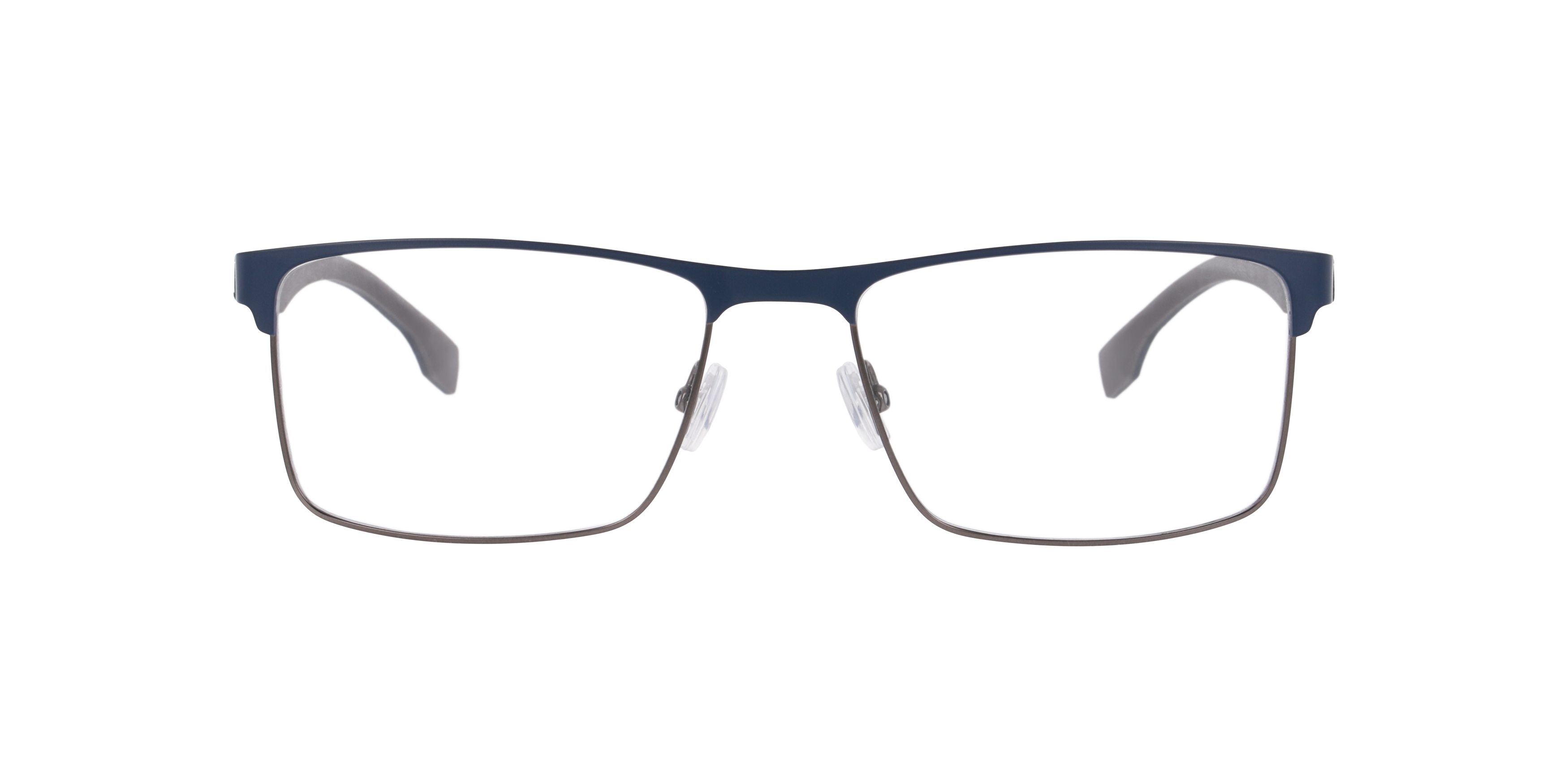 Glasses Direct ™ -BOSS 1829 - Square Blue Matte Frame Glasses For Men
