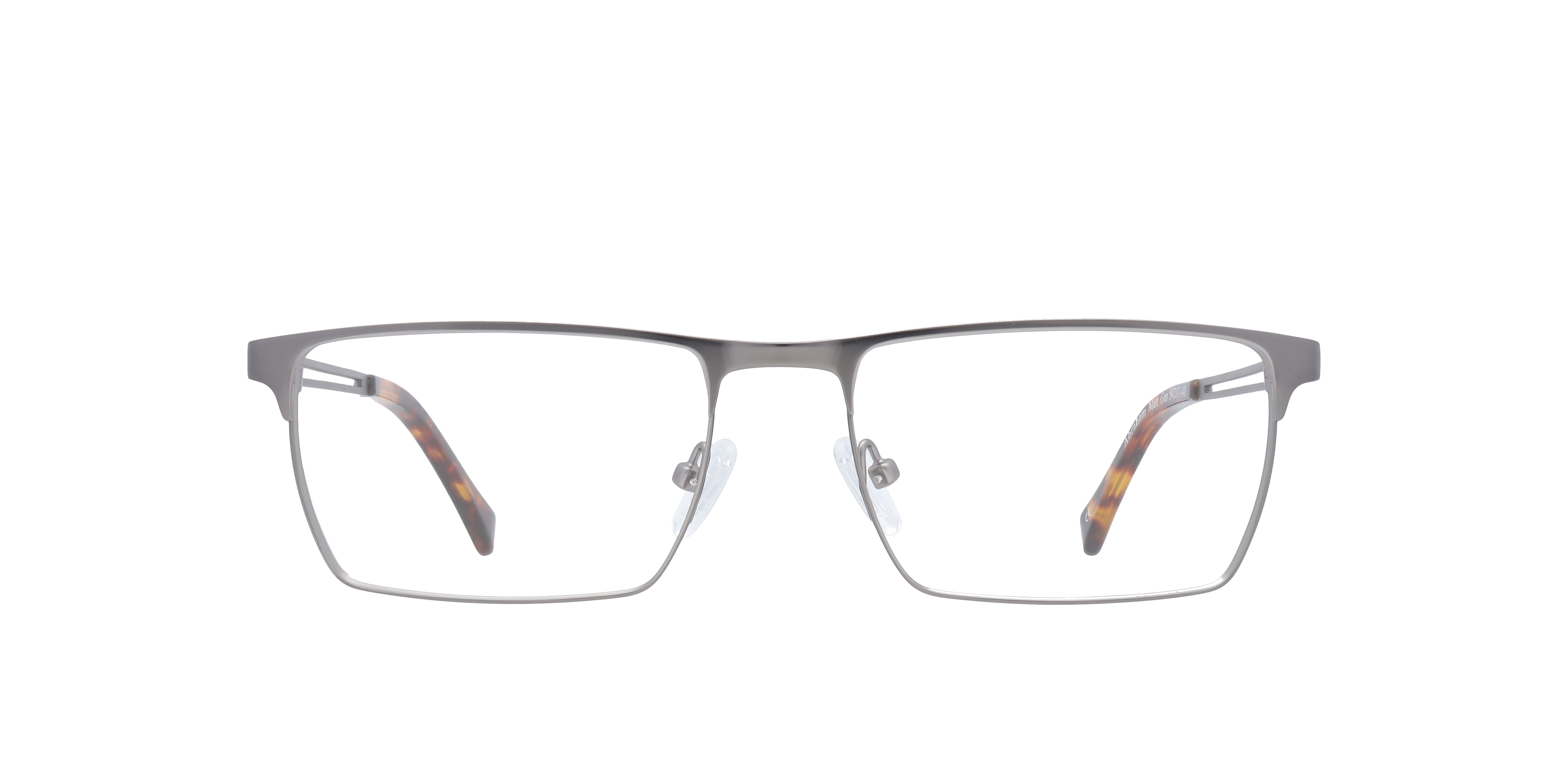 Glasses Direct ™ -Abraham Rectangle Matte Gunmetal Glasses for Men