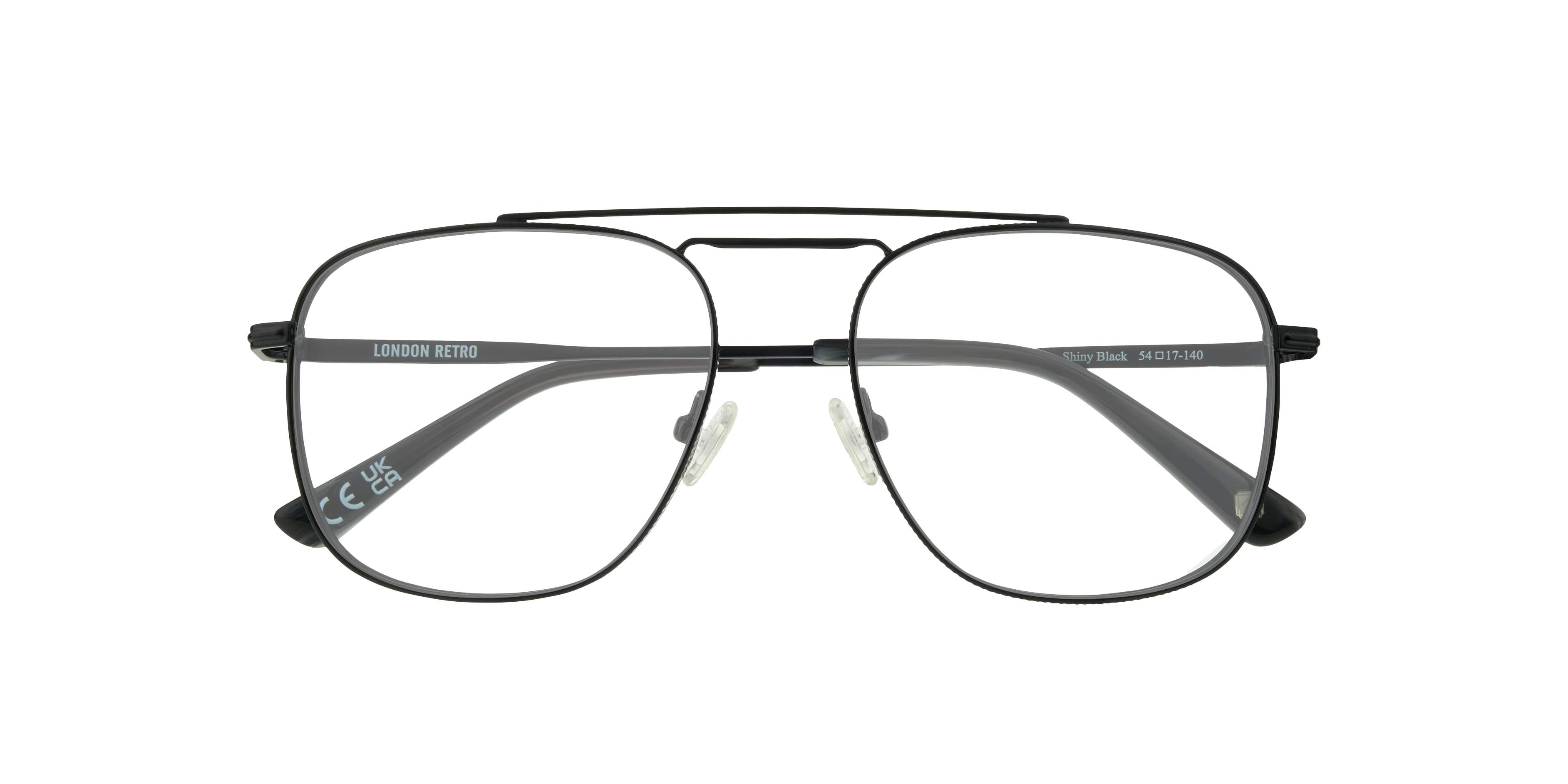 Glasses Direct ™ -Jacob Square Shiny Black Glasses for Men