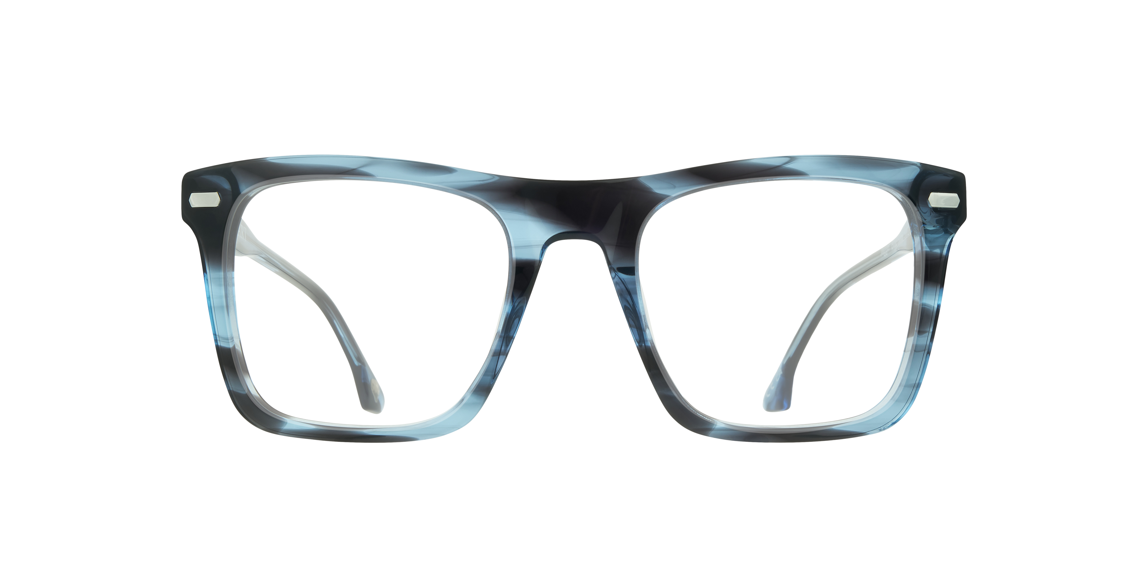 Glasses Direct ™ -Jagger Square Blue Horn Glasses for Men