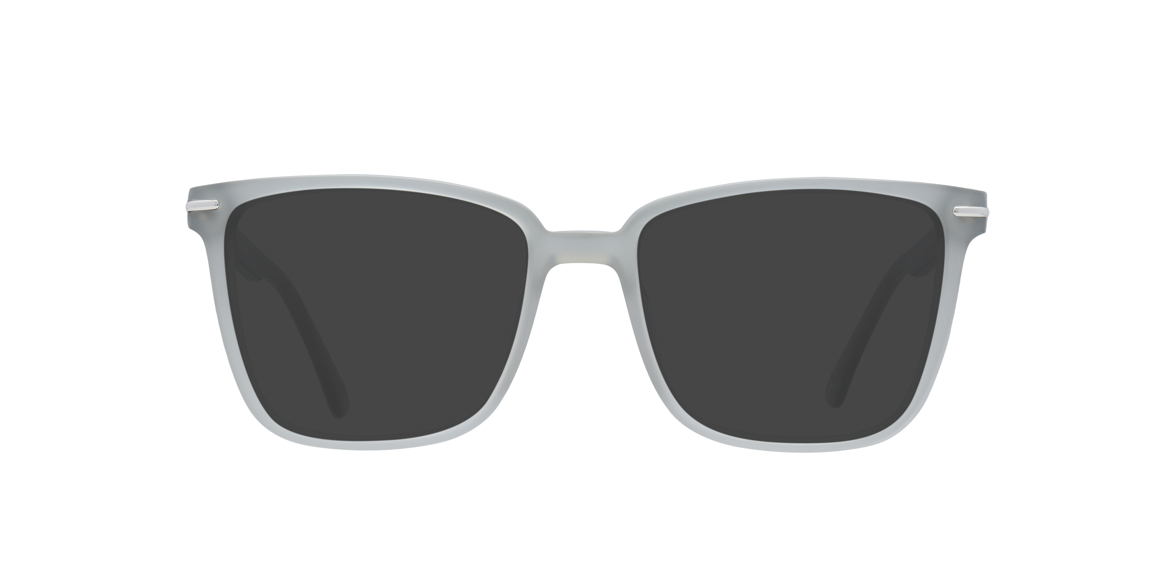 Glasses Direct ™ -Balham Square Shiny Grey & Silver Full Rim Eyeglasses