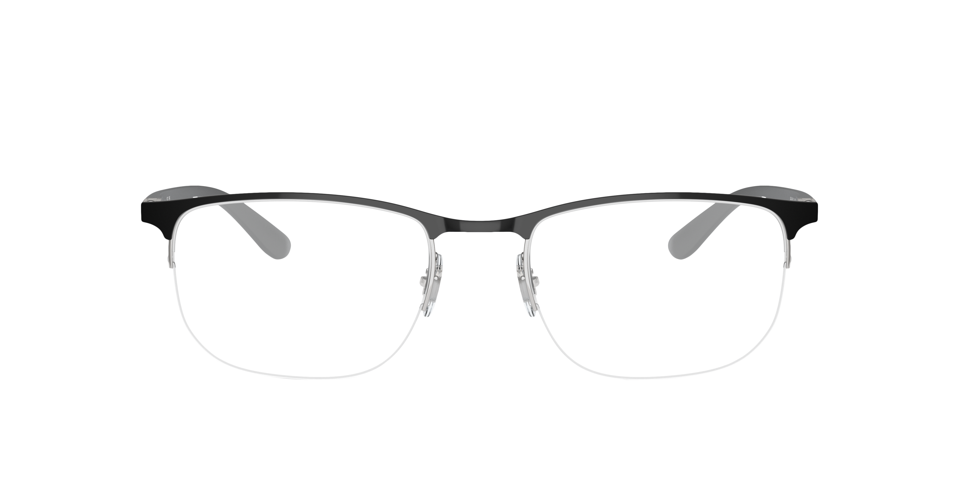 Glasses Direct ™ -RB6513 - Irregular Black On Silver Frame Eyeglasses