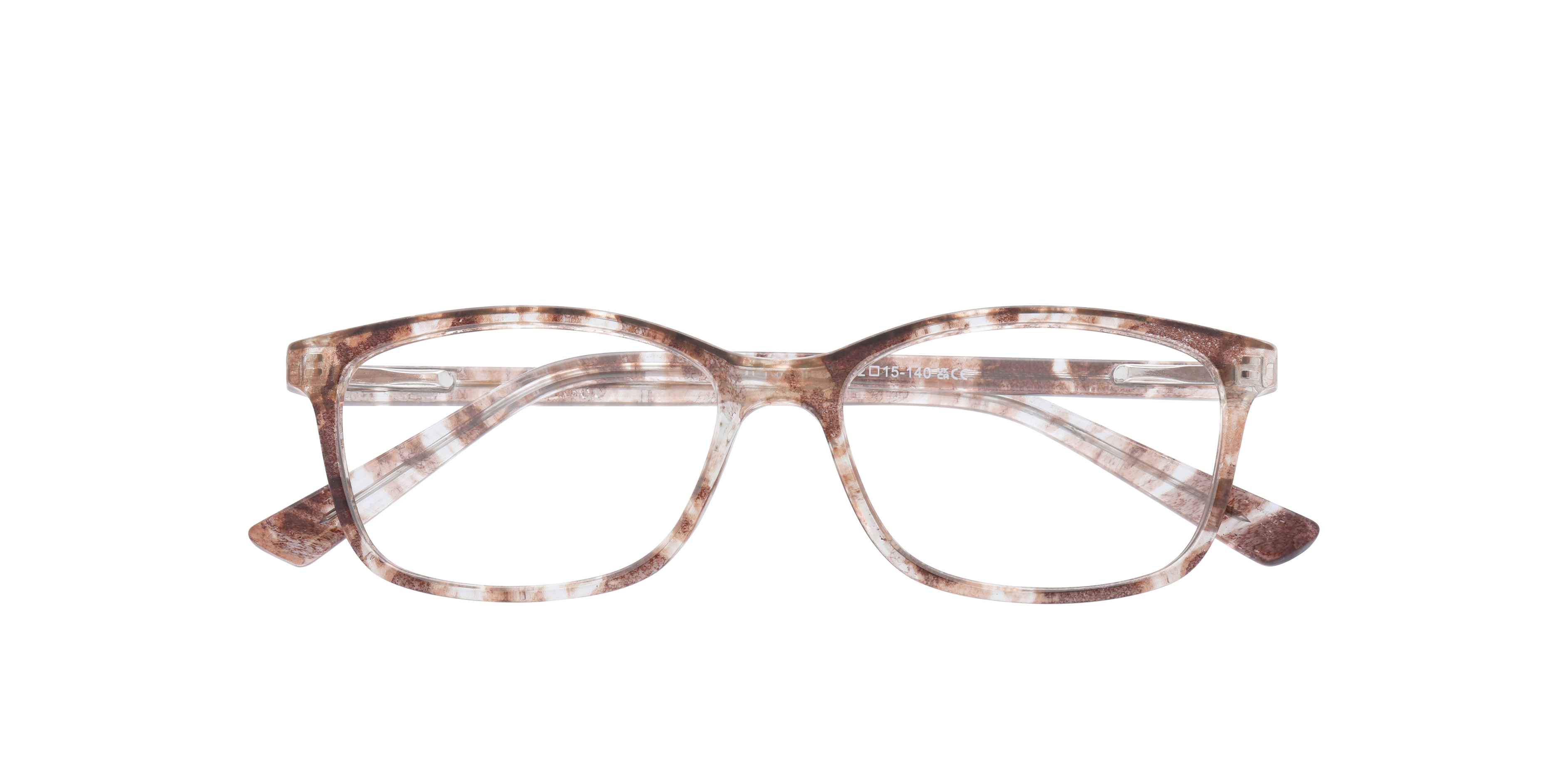 Glasses Direct ™ -Dakari Rectangle Tan Mottle Full Rim Eyeglasses
