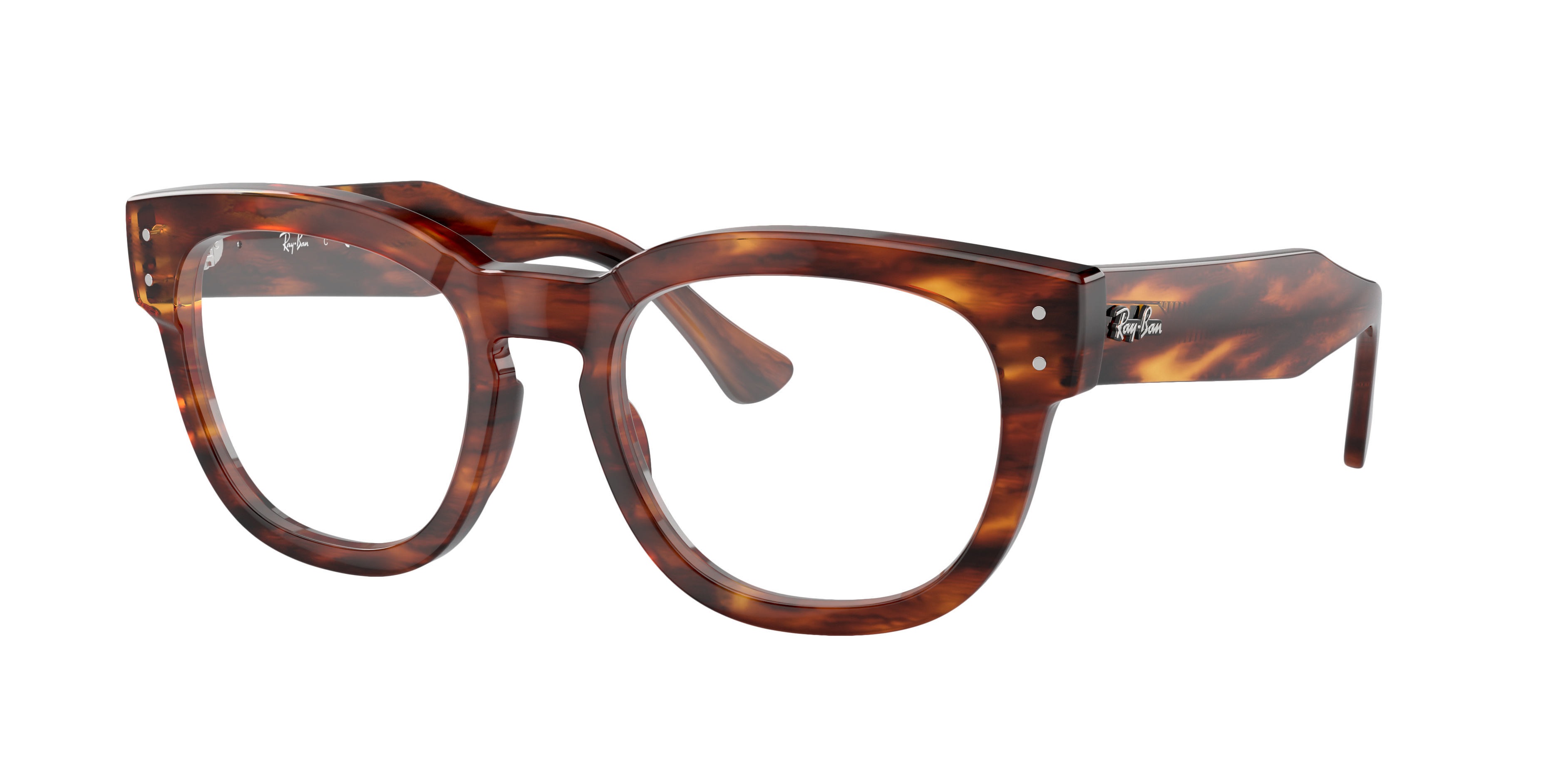 Glasses Direct ™ -RB0298V - Square Striped Havana Frame Eyeglasses
