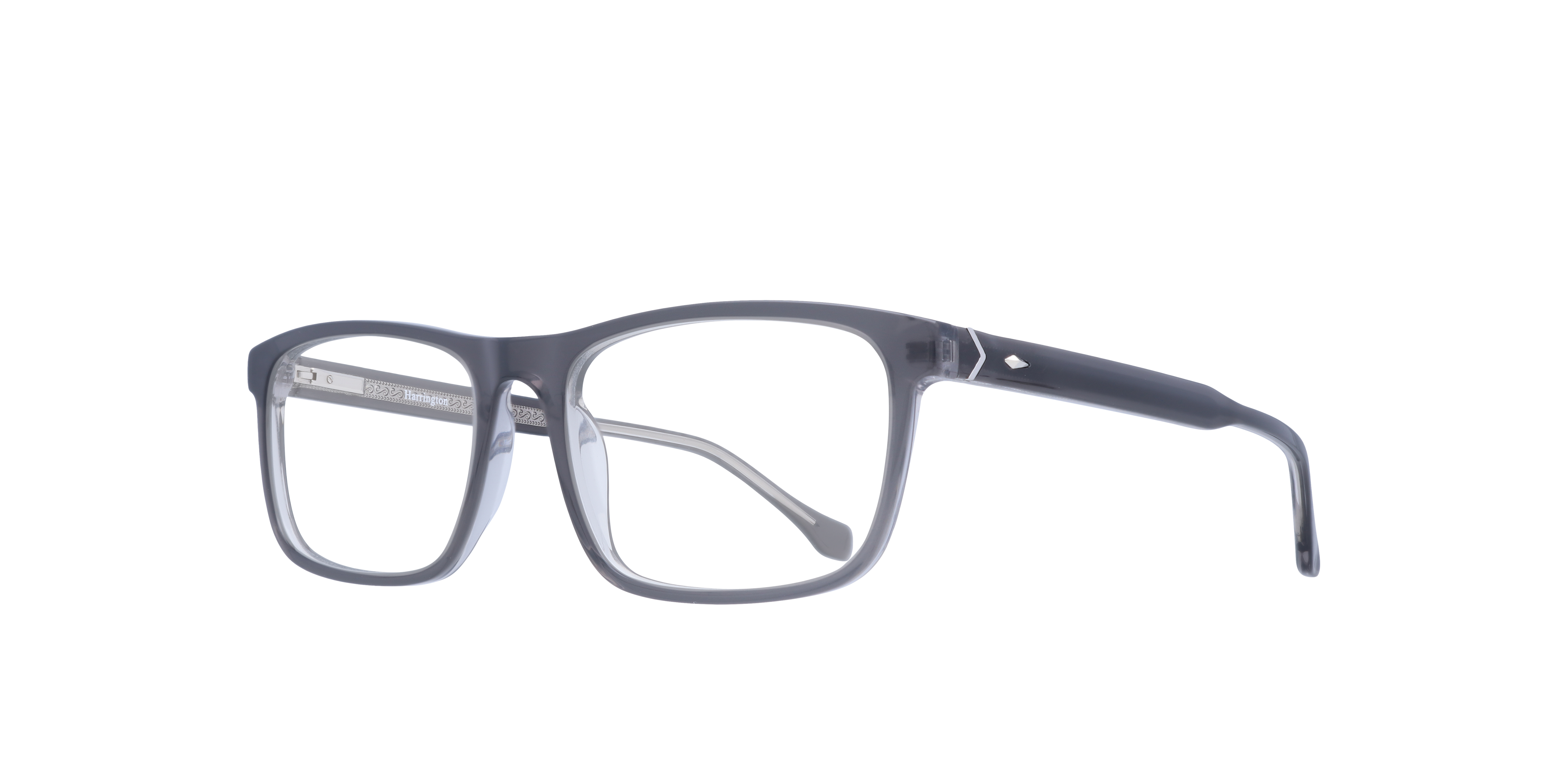 Glasses Direct ™ -Hudson Rectangle Bi Layer Dark Grey Crystal Glasses ...