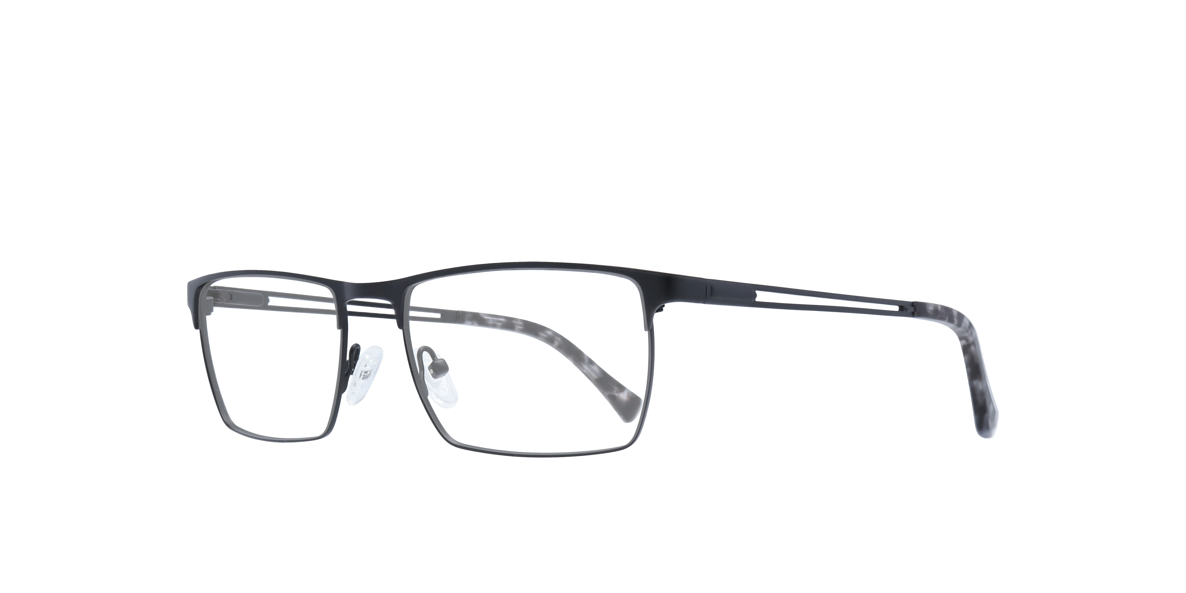 Glasses Direct ™ -Abraham Rectangle Matte Black Glasses for Men