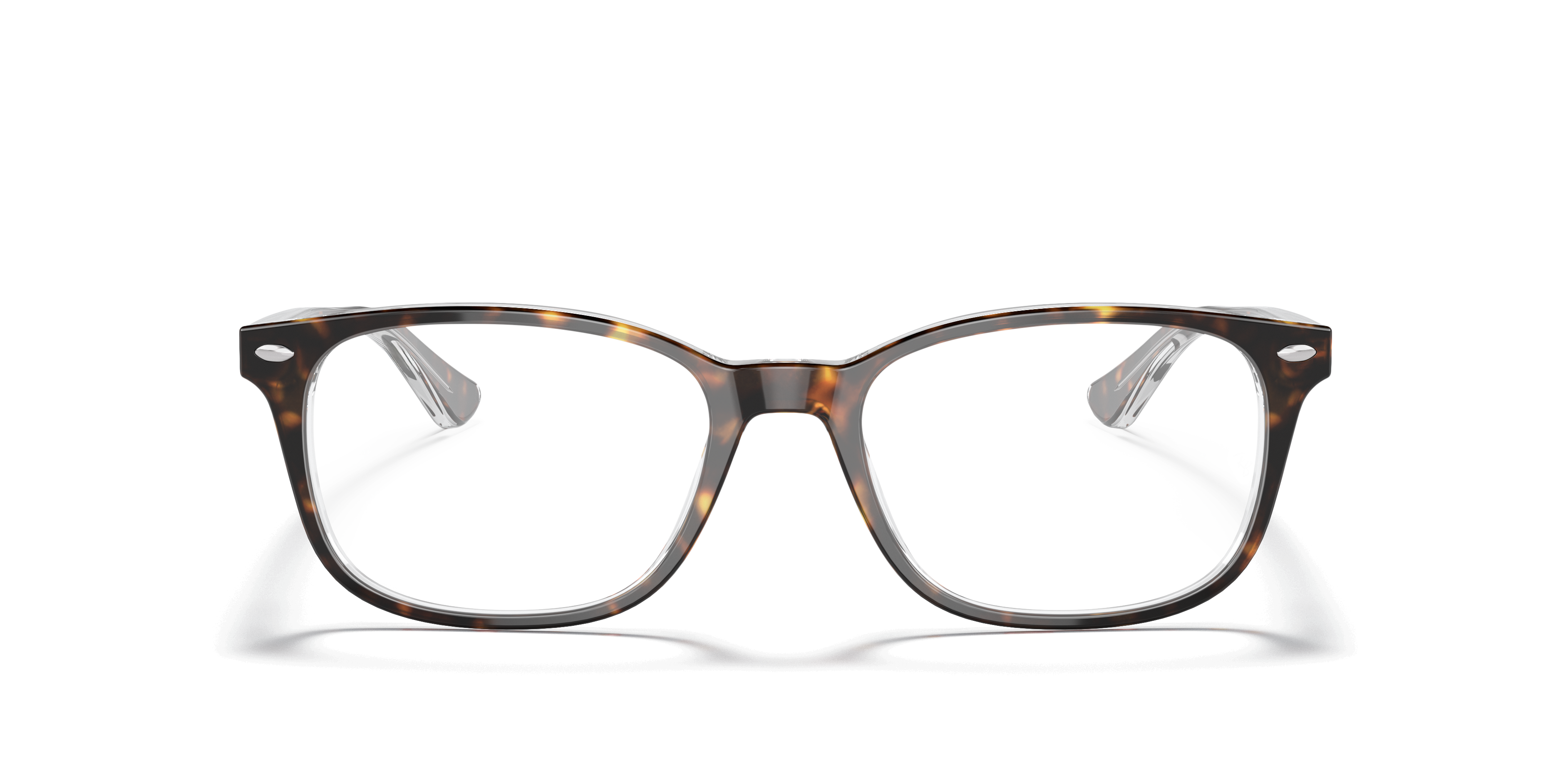 Glasses Direct ™ -RB5375 - Square Havana On Transparent Frame Eyeglasses