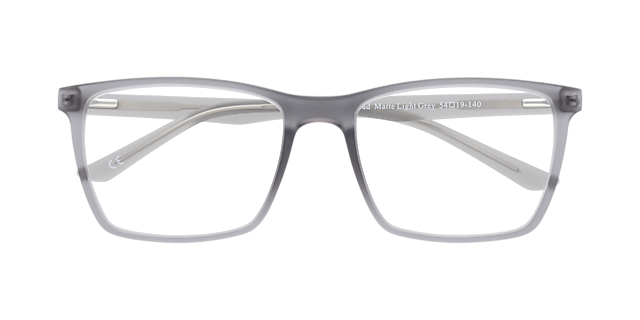 Glasses Direct ™ -Brad Square Matte Light Grey Glasses for Men