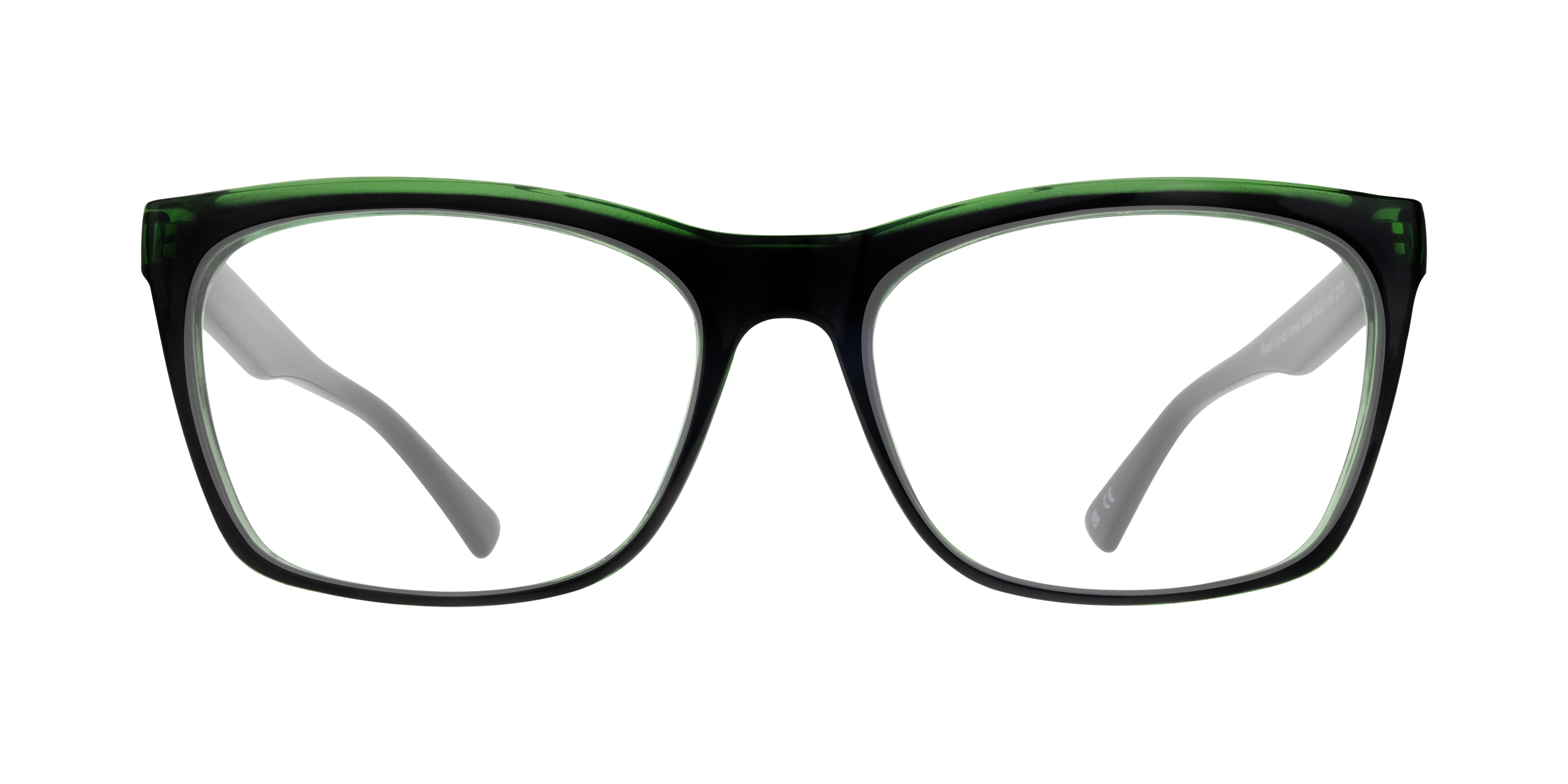 Glasses Direct ™ -Hazel Cat Eye Crystal Green Black Glasses for Women
