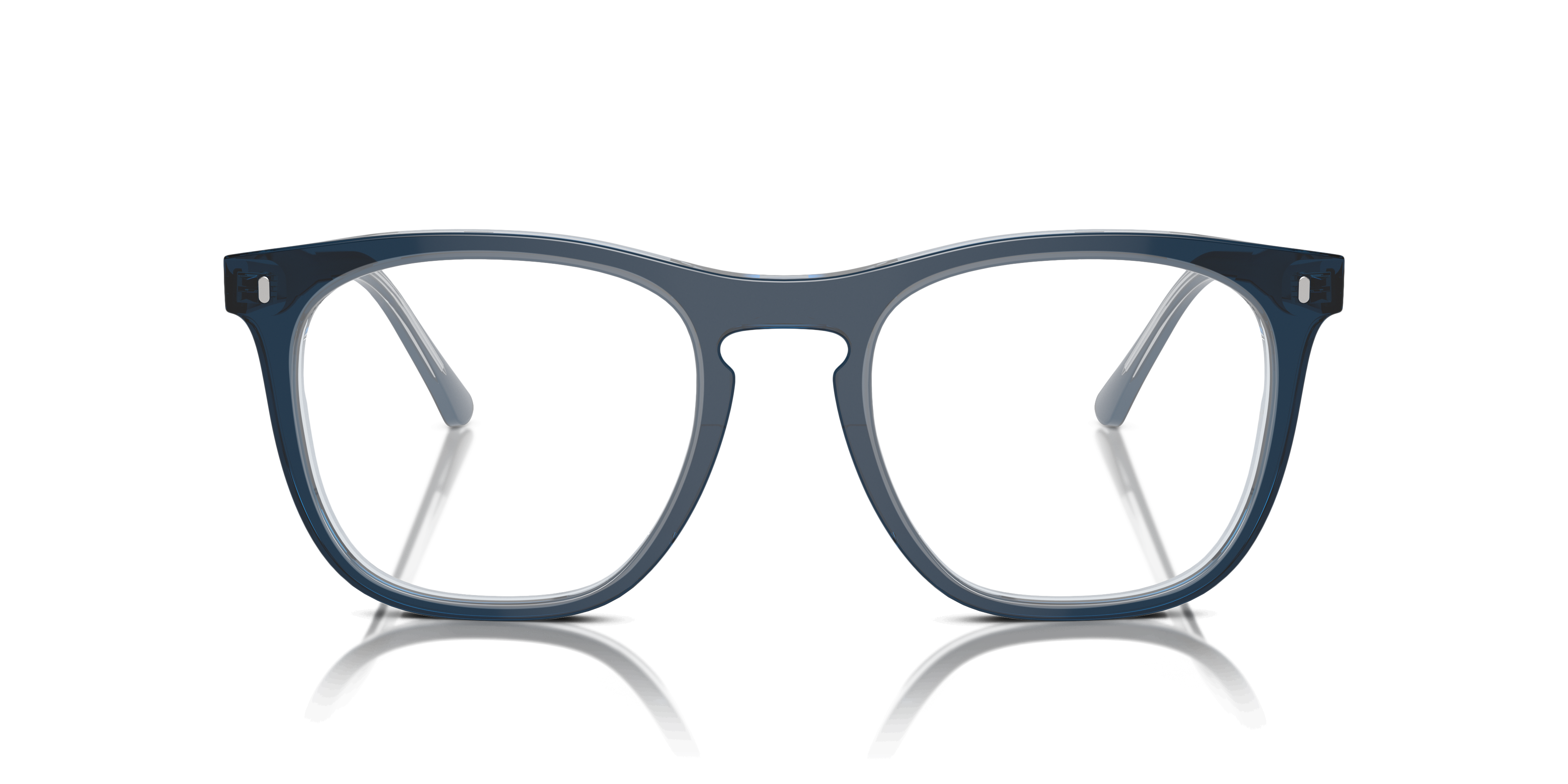 Glasses Direct ™ -RB2210V - Square Blue On Transparent Blue Frame ...