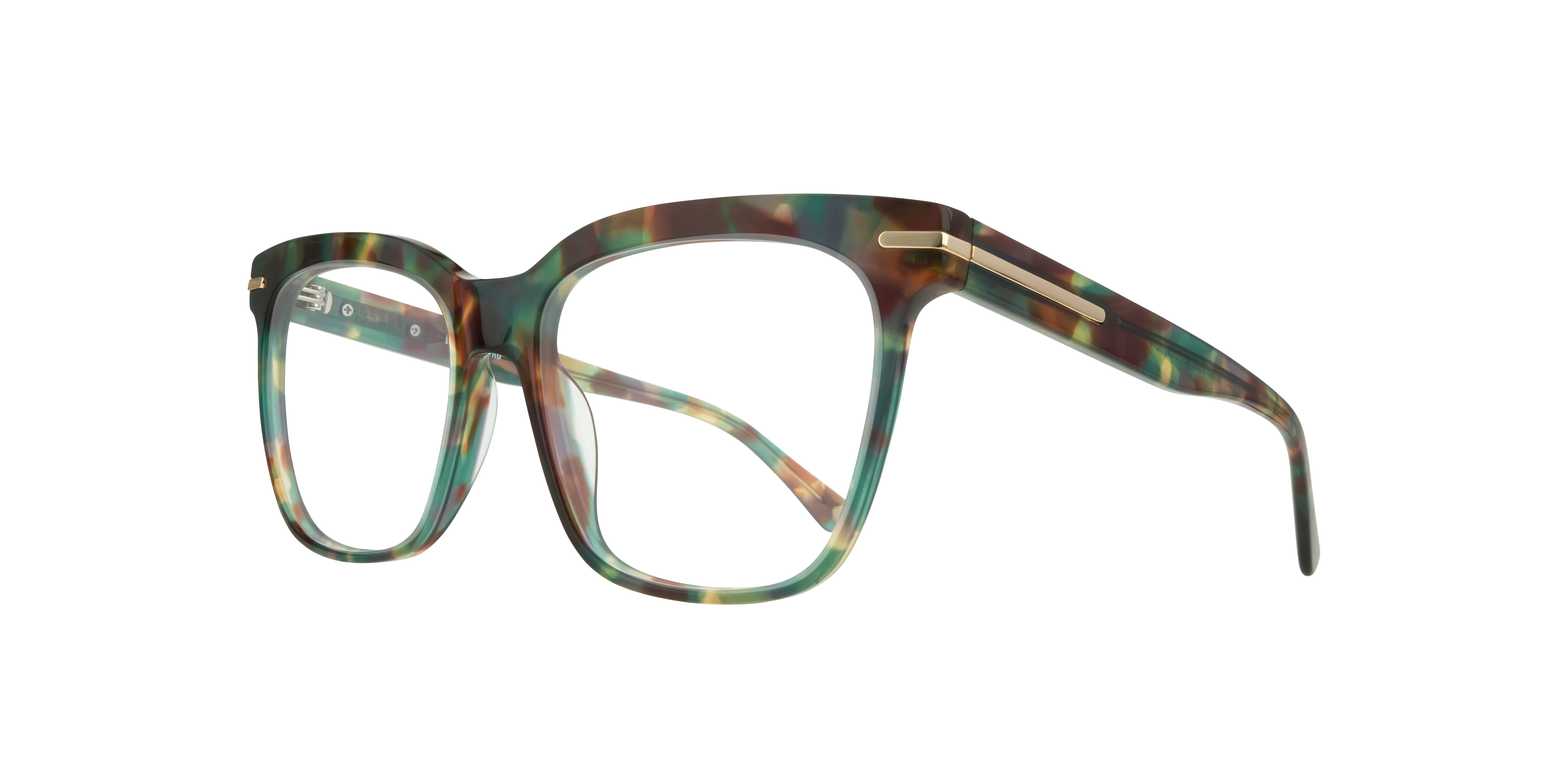 Glasses Direct ™ -Jordan Square Havana Green Full Rim Eyeglasses
