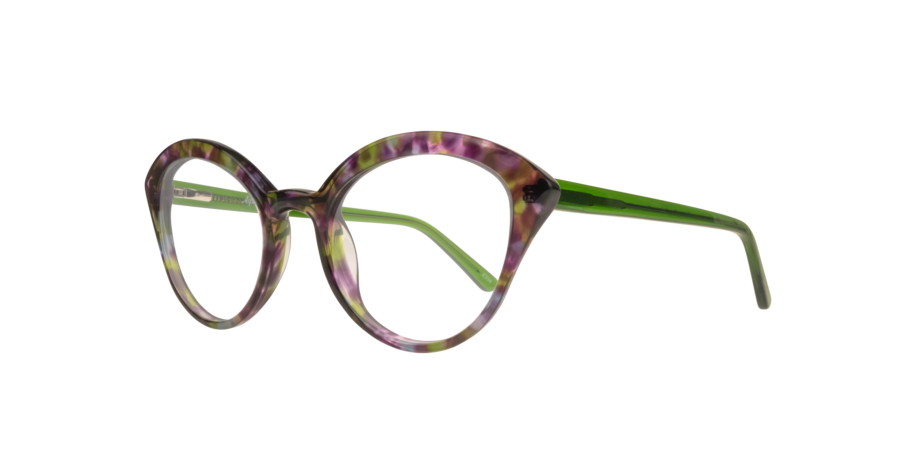 Glasses Direct ™ -Harley Cat Eye Purple Green Havana Glasses for Women