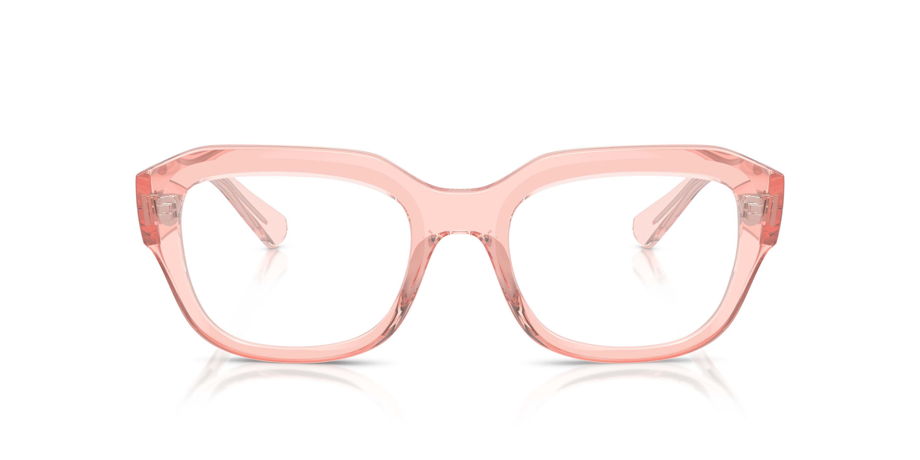 Glasses Direct ™ -RB7225 - Square Transparent Pink Frame Eyeglasses