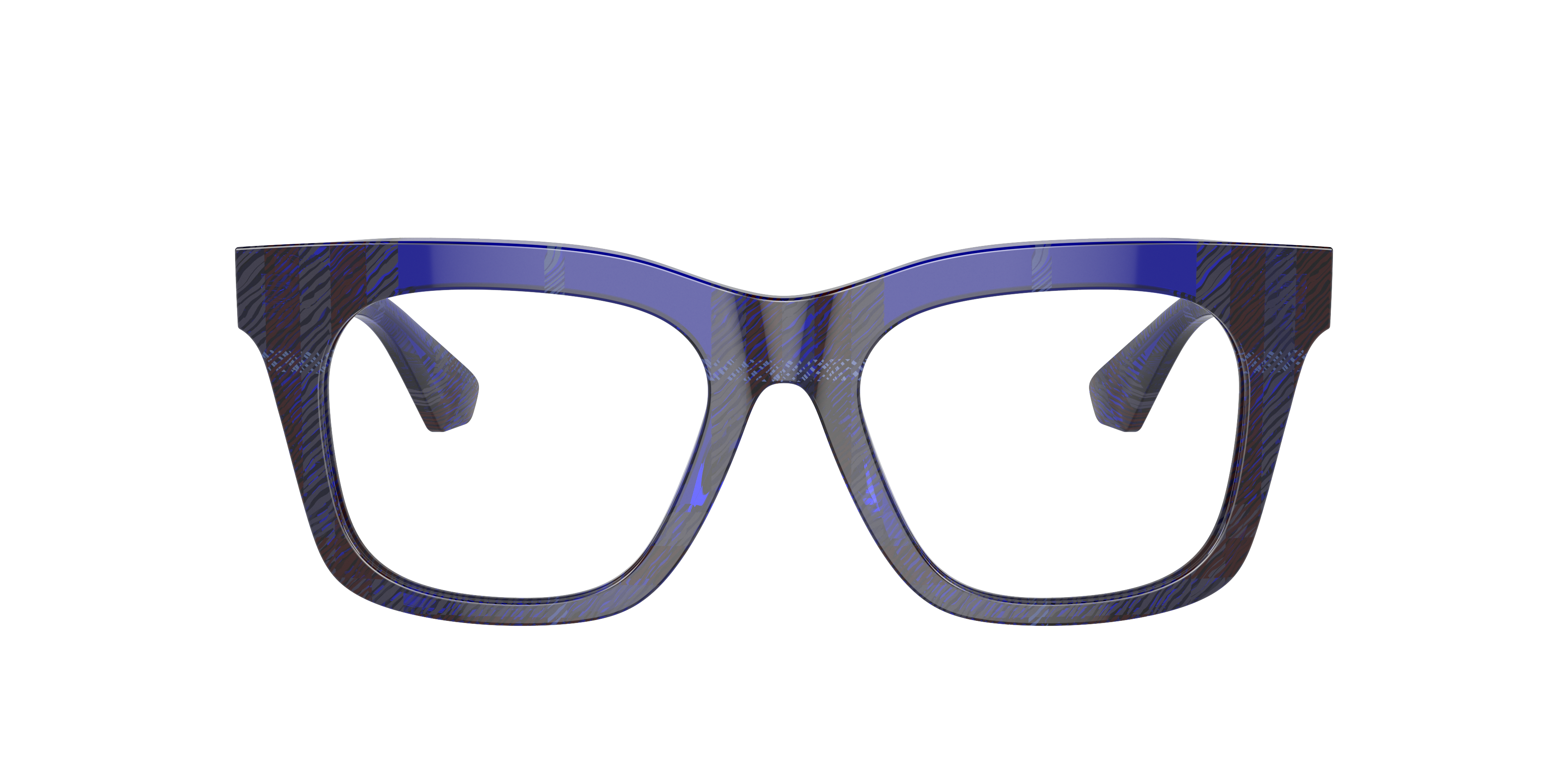 Glasses Direct ™ -BE2407 - Square Check Blue Frame Glasses For Women