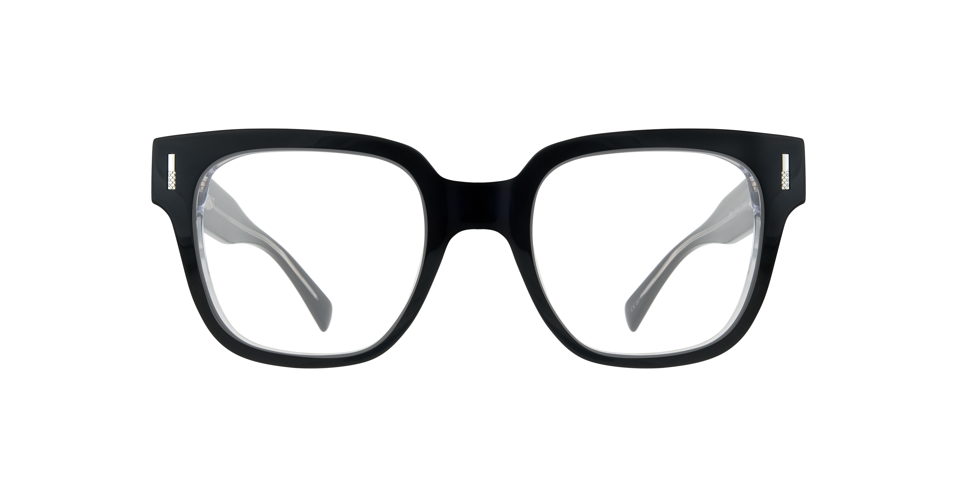 Glasses Direct ™ -Jenny Square Black & Crystal Clear Glasses for Women