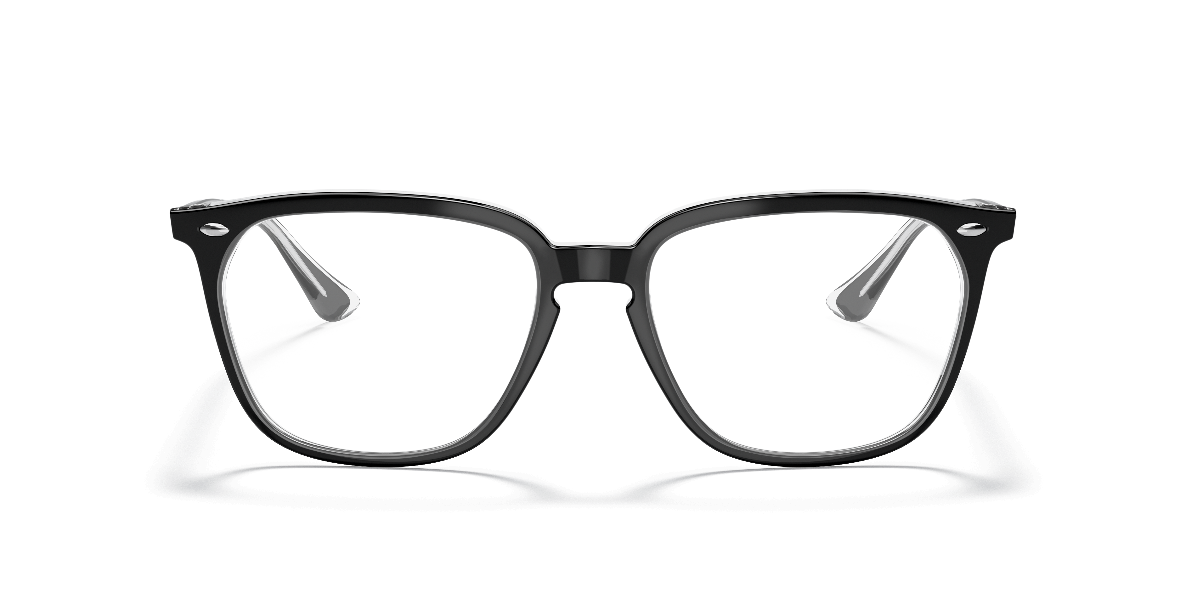 Glasses Direct ™ -RB4362V - Square Black On Transparent Frame Eyeglasses