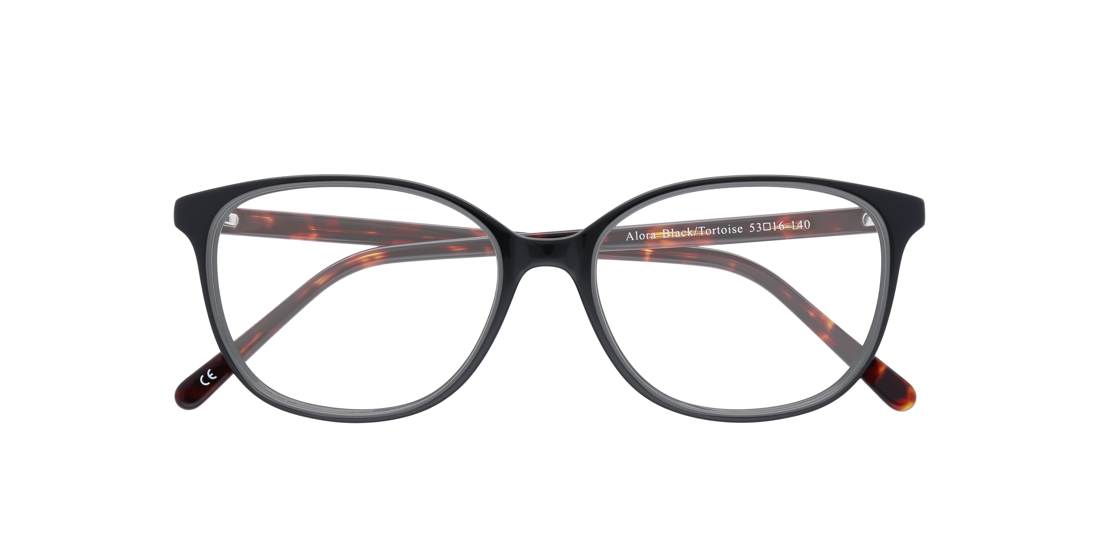 Glasses Direct ™ -Alora Rectangle Black & Tortoise Glasses for Women