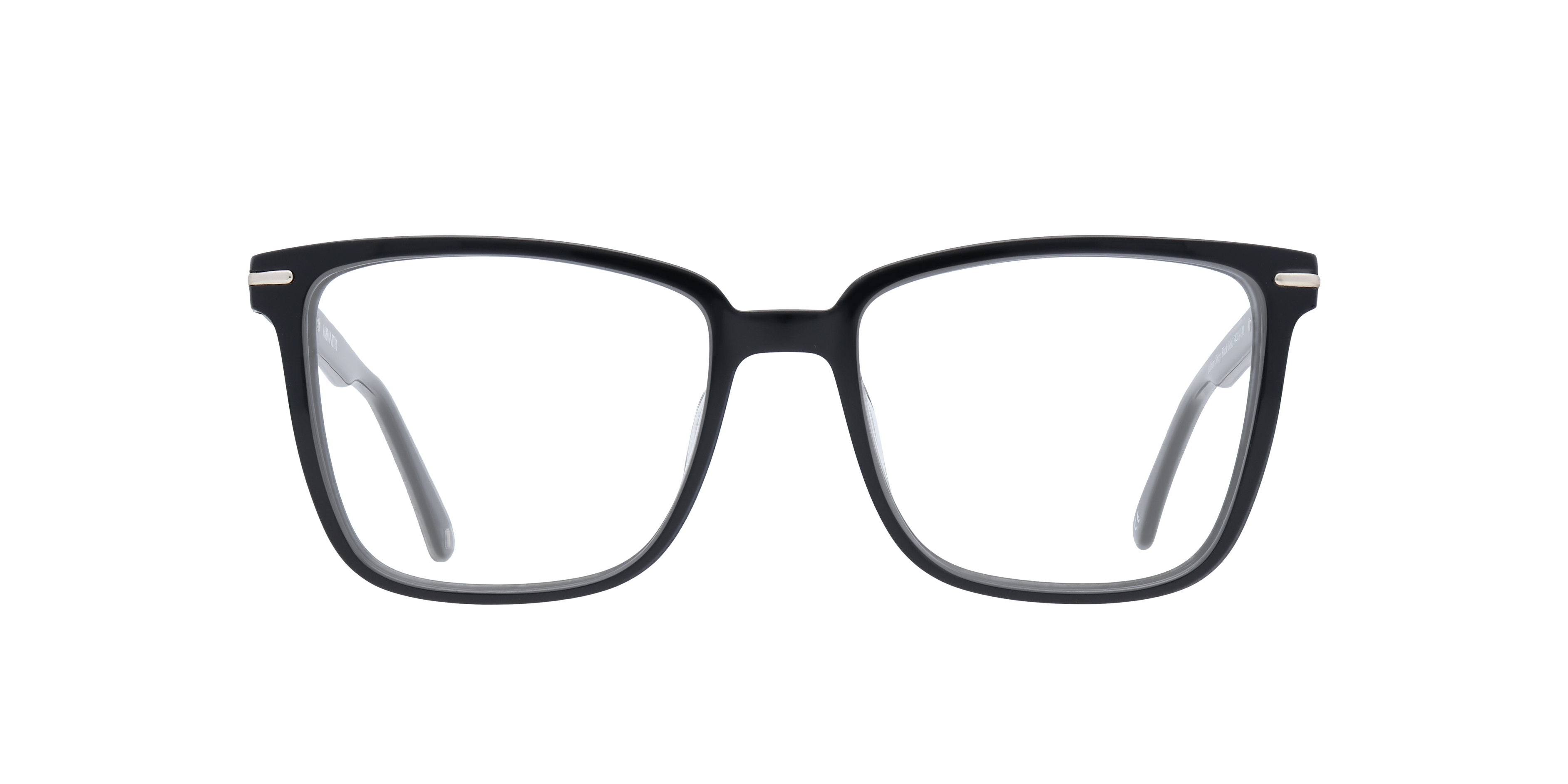 Glasses Direct ™ -Balham Square Shiny Black & Gold Full Rim Eyeglasses