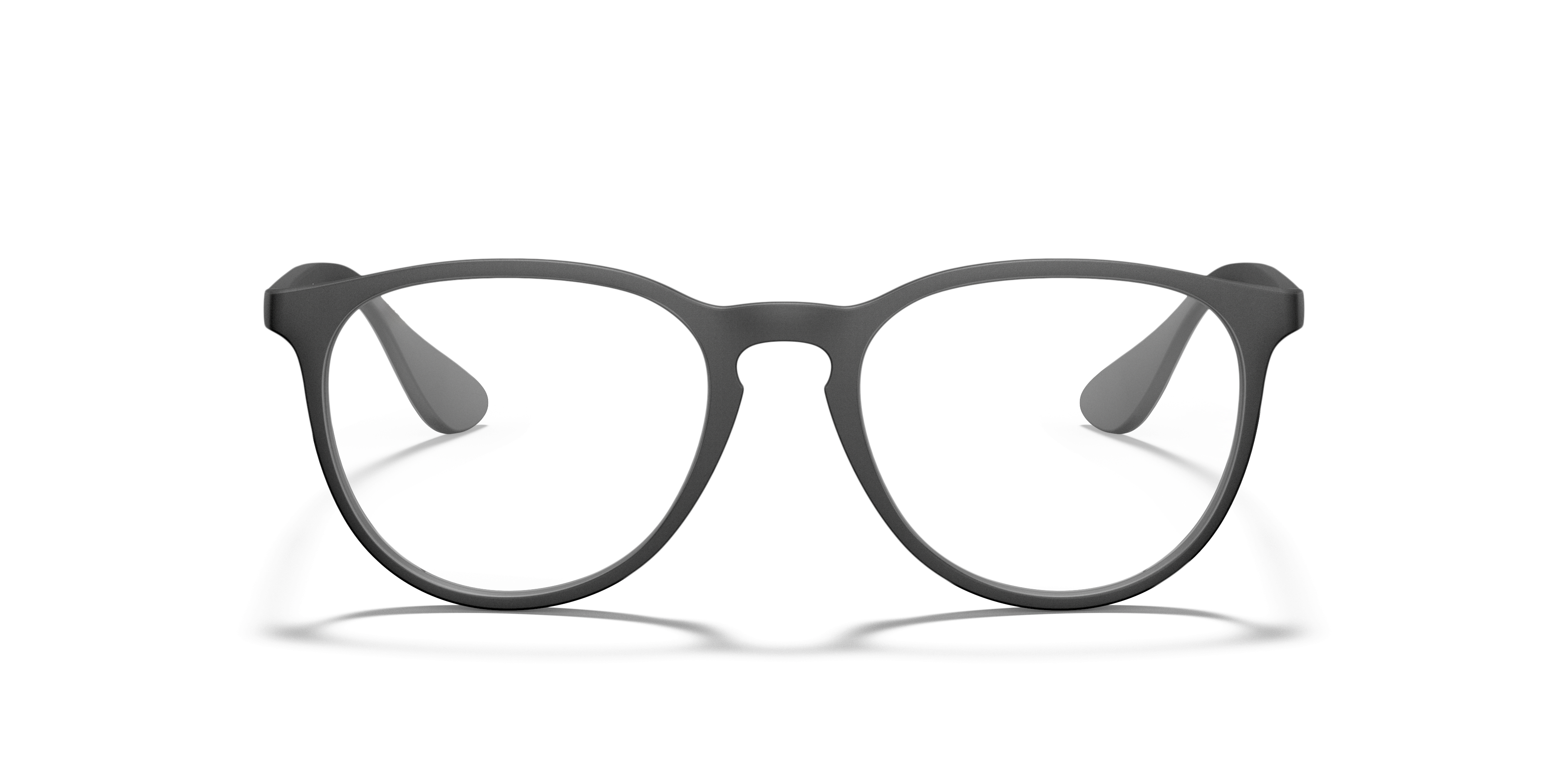 Glasses Direct ™ -RB7046 - Round Rubber Black Frame Glasses For Women