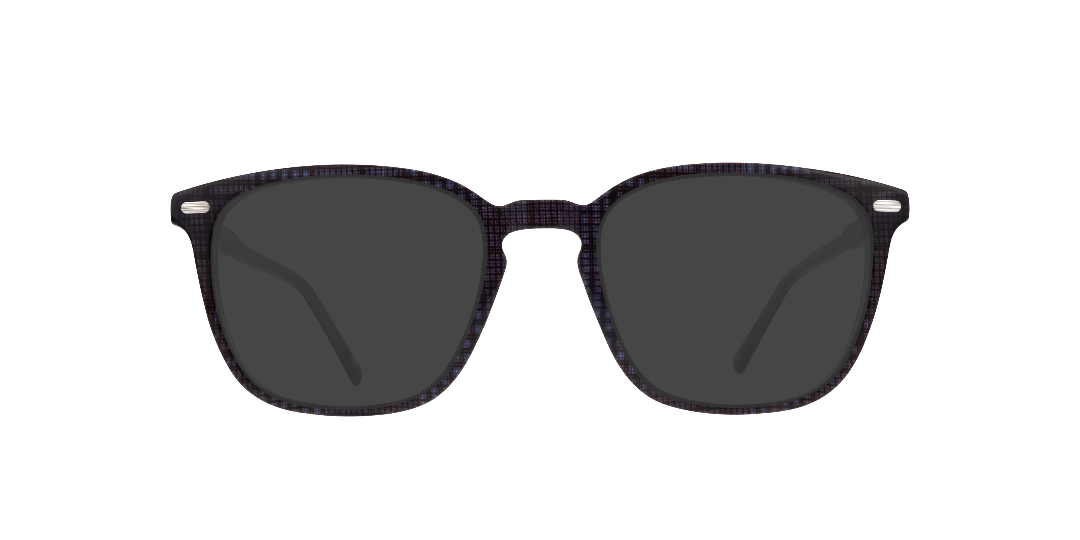 Glasses Direct ™ -Harlesden Square Crystal Blue Tartan Full Rim Eyeglasses