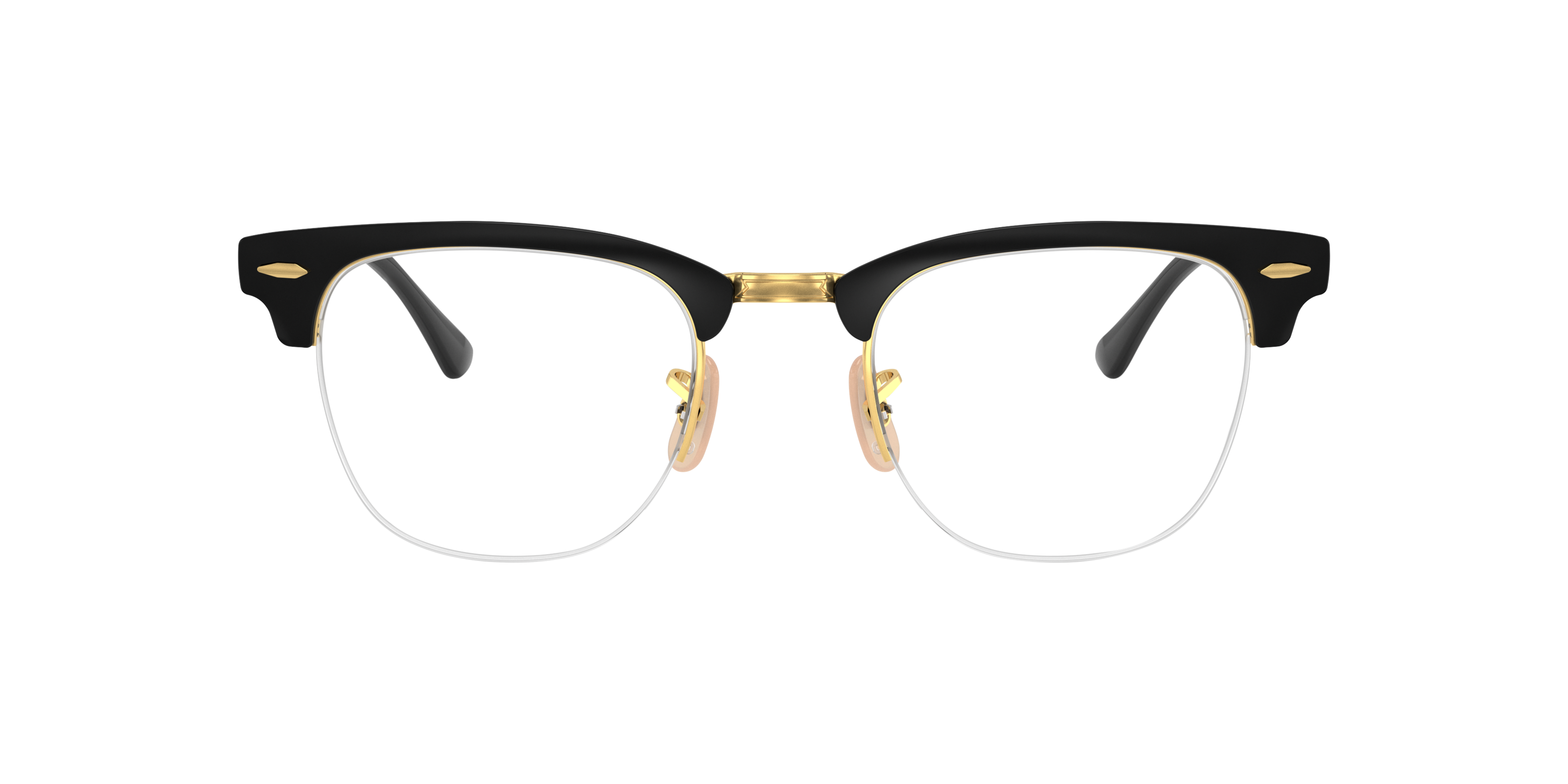 Glasses Direct ™ -RB3716VM - Square Black On Gold Frame Eyeglasses
