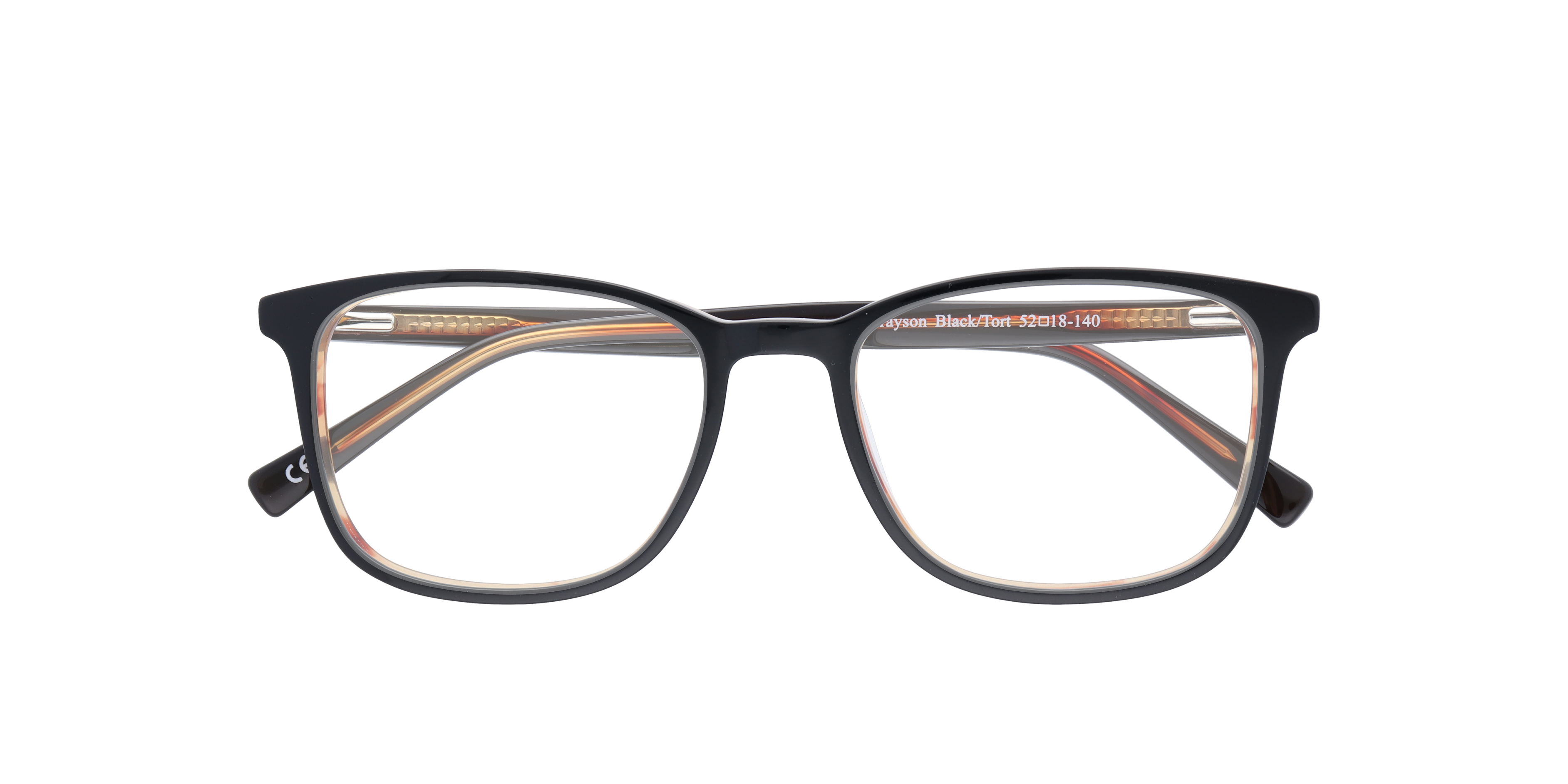Glasses Direct ™ -Grayson Rectangle Black Tortoise Full Rim Eyeglasses