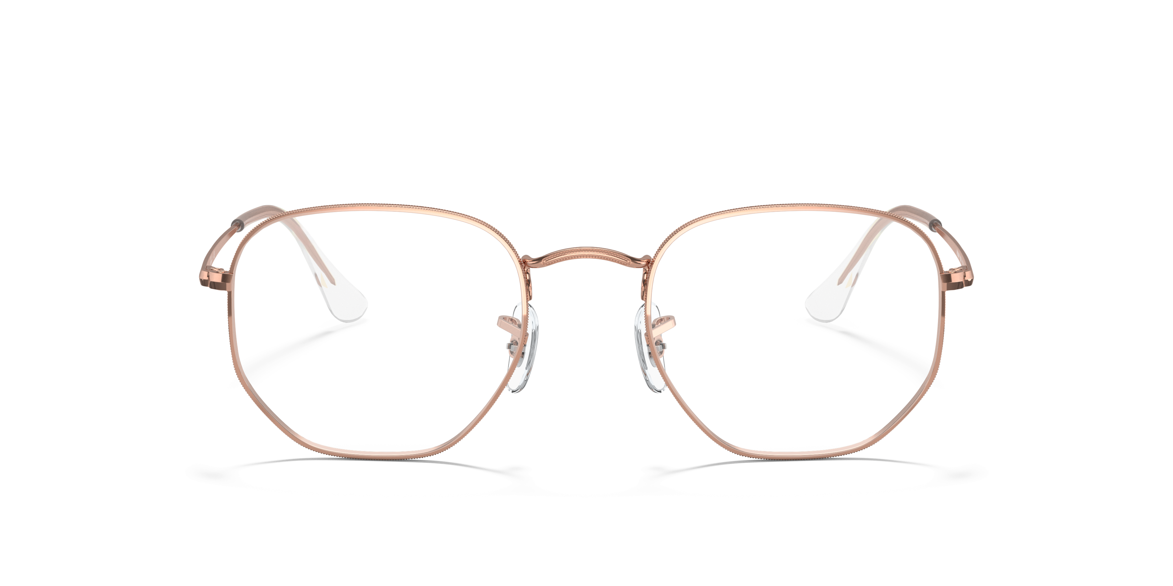 Glasses Direct ™ -RB6448 - Irregular Rose Gold Frame Eyeglasses