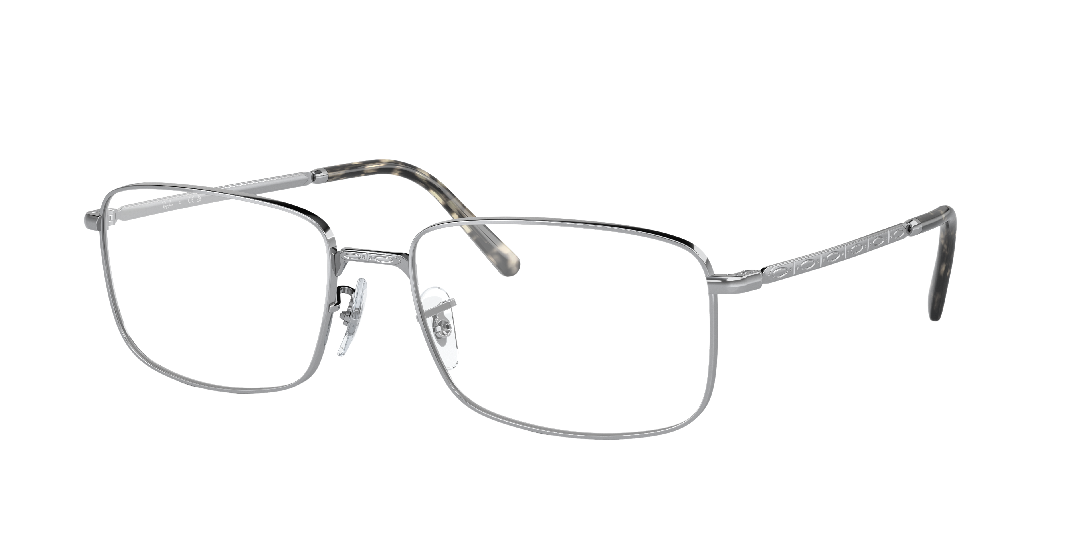 Glasses Direct ™ -RB3717V - Rectangle Silver Frame Eyeglasses