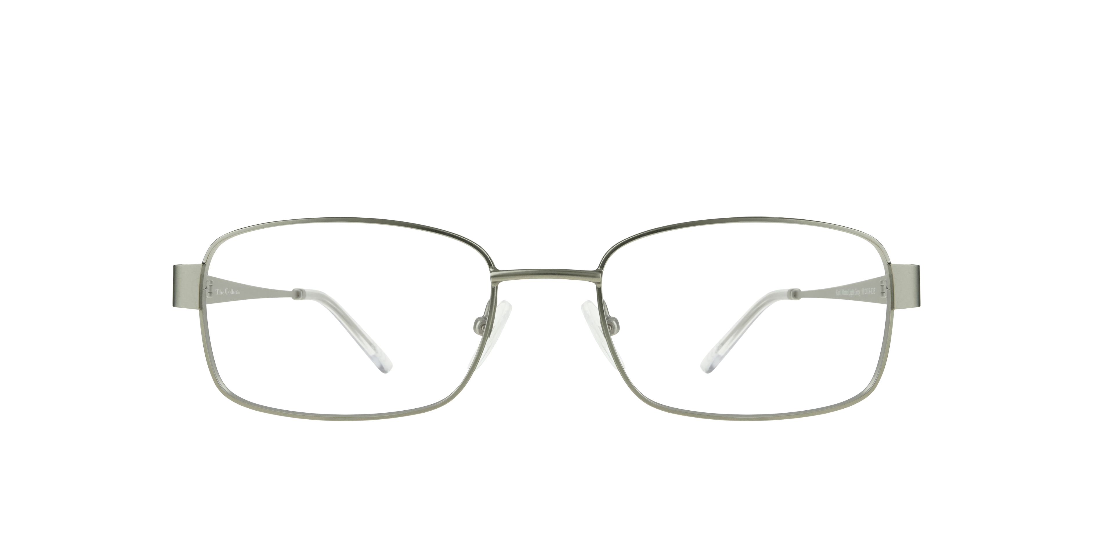 Glasses Direct ™ -Karl Rectangle Matte Light Grey Full Rim Eyeglasses