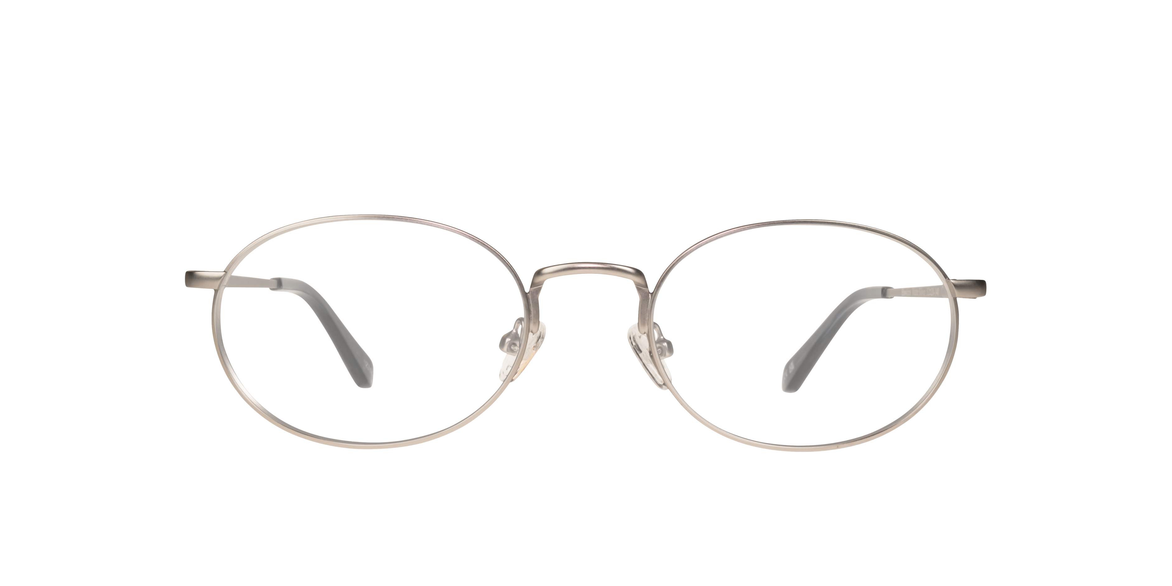 Glasses Direct ™ -Hawkins Oval Matte Silver Full Rim Eyeglasses