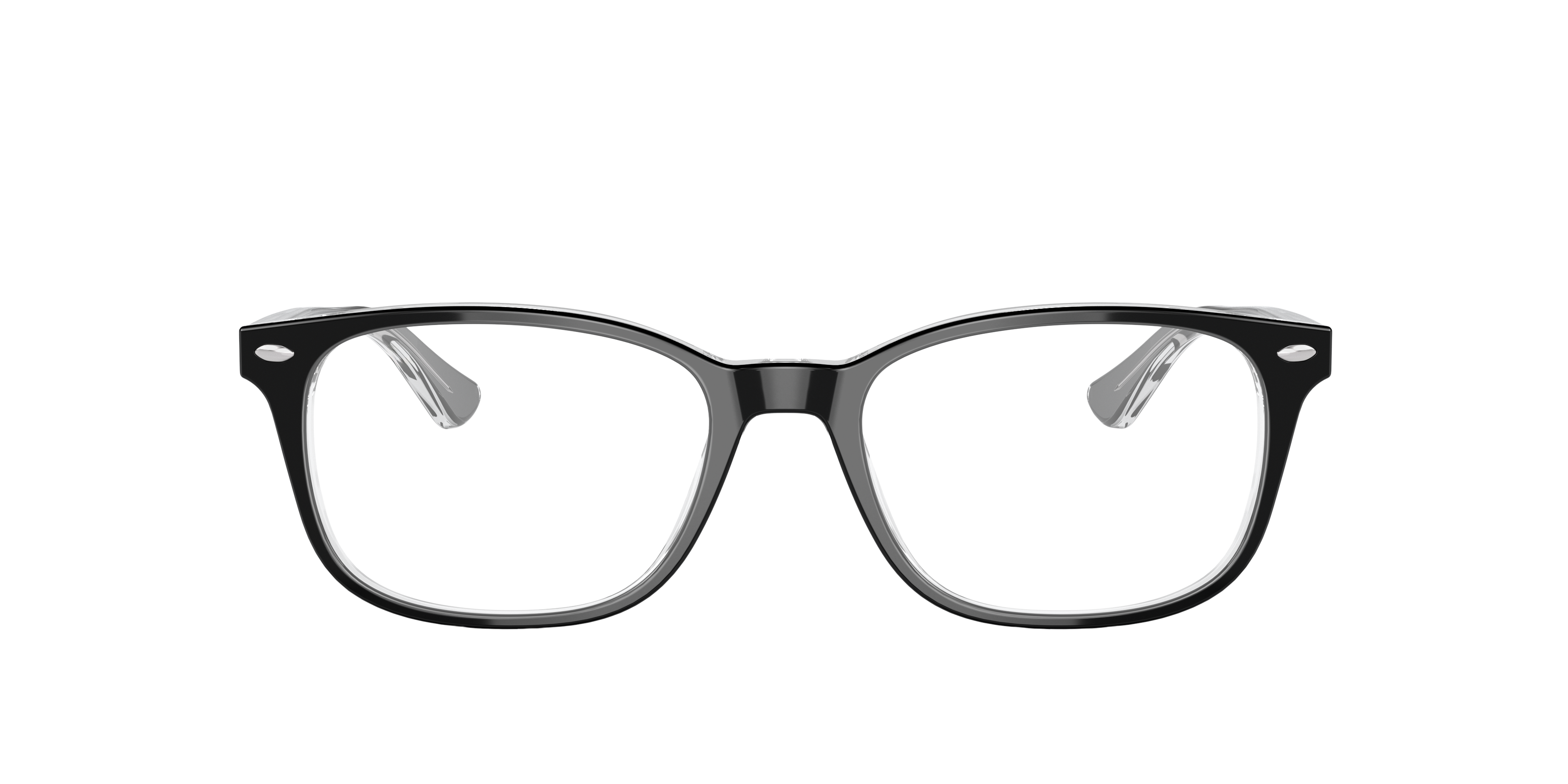 Glasses Direct ™ -RB5375 - Square Black On Transparent Frame Eyeglasses