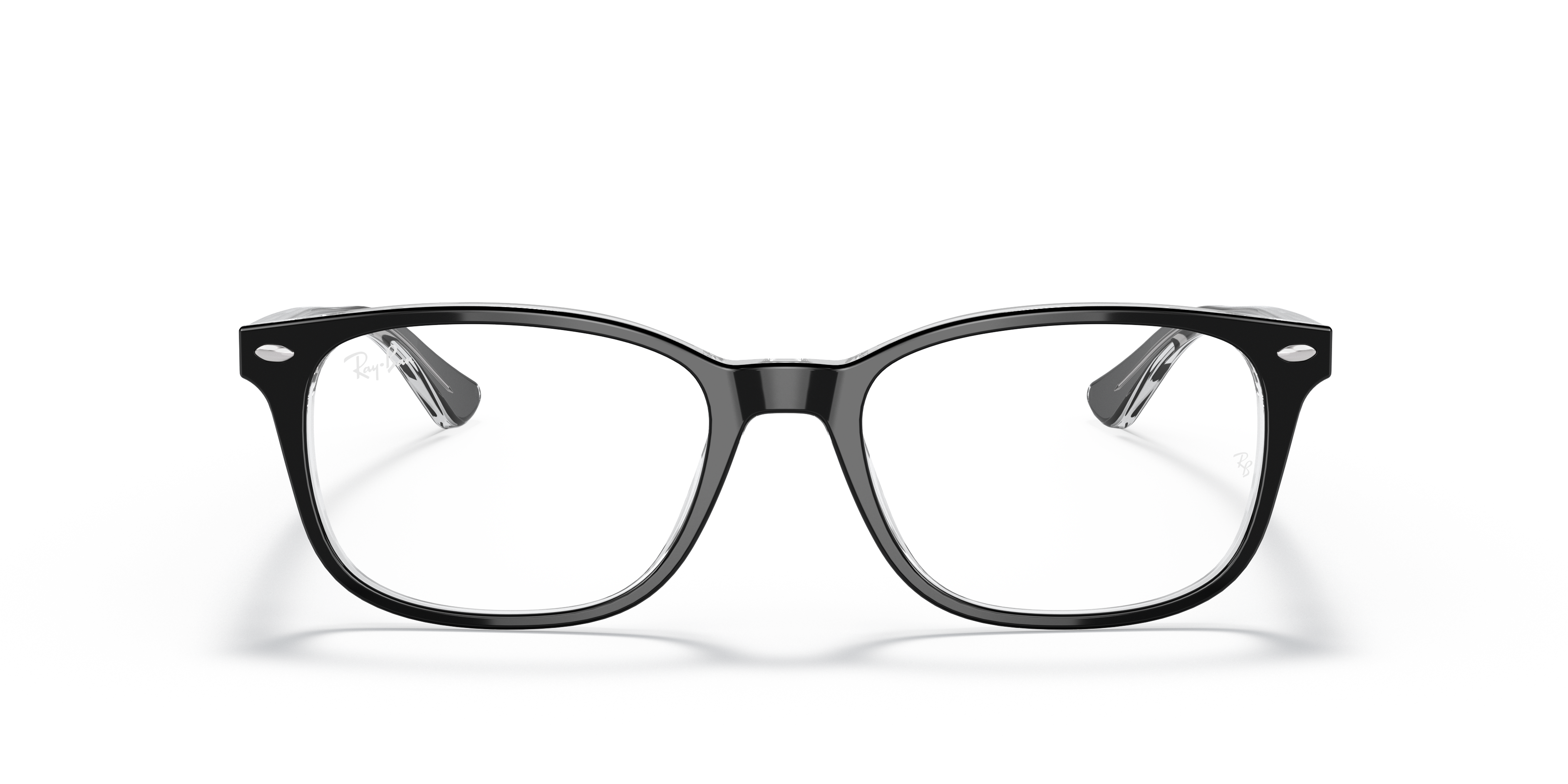 Glasses Direct ™ -RB5375 - Square Black On Transparent Frame Eyeglasses