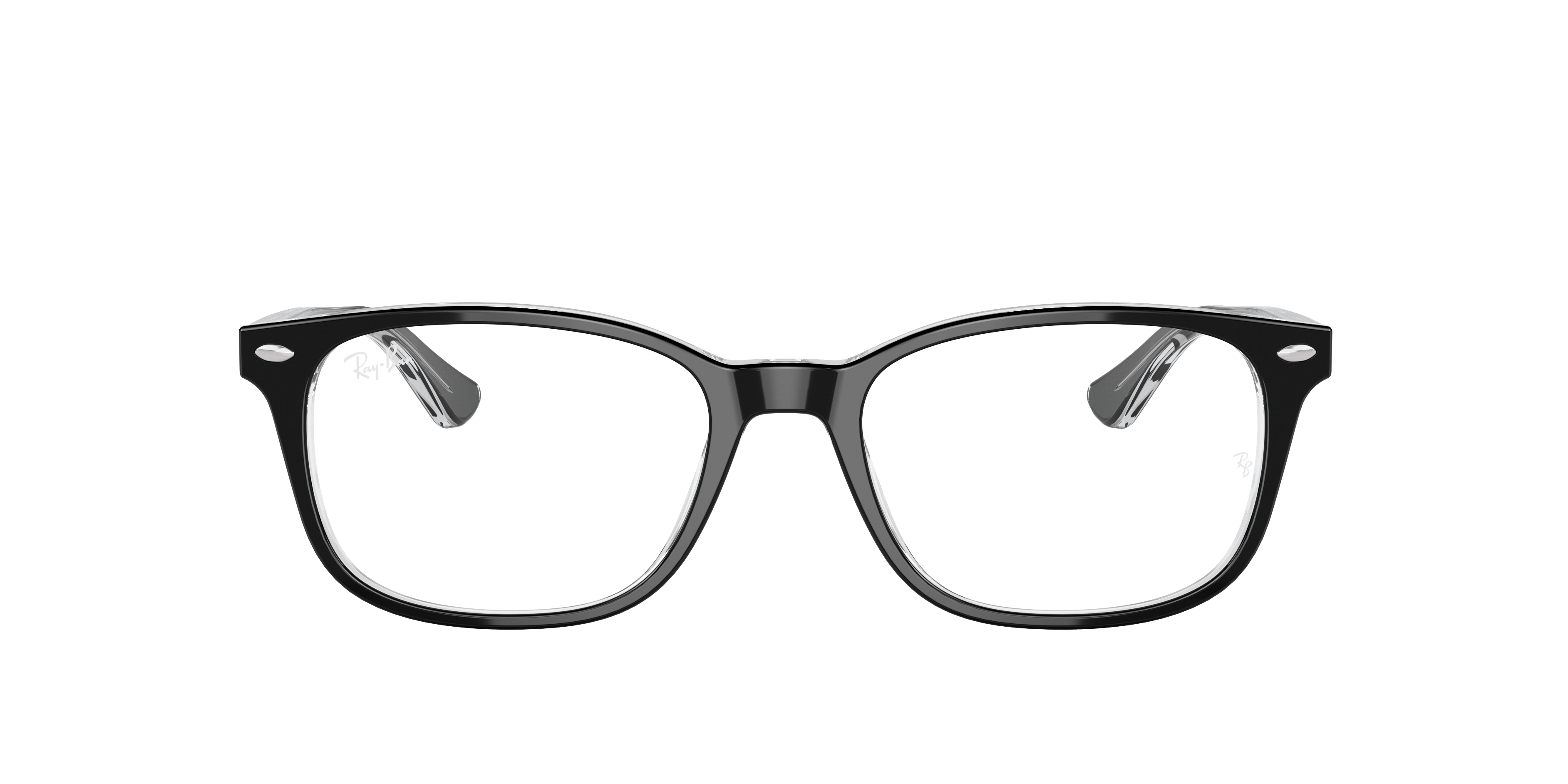 Glasses Direct ™ -RB5375 - Square Black On Transparent Frame Eyeglasses