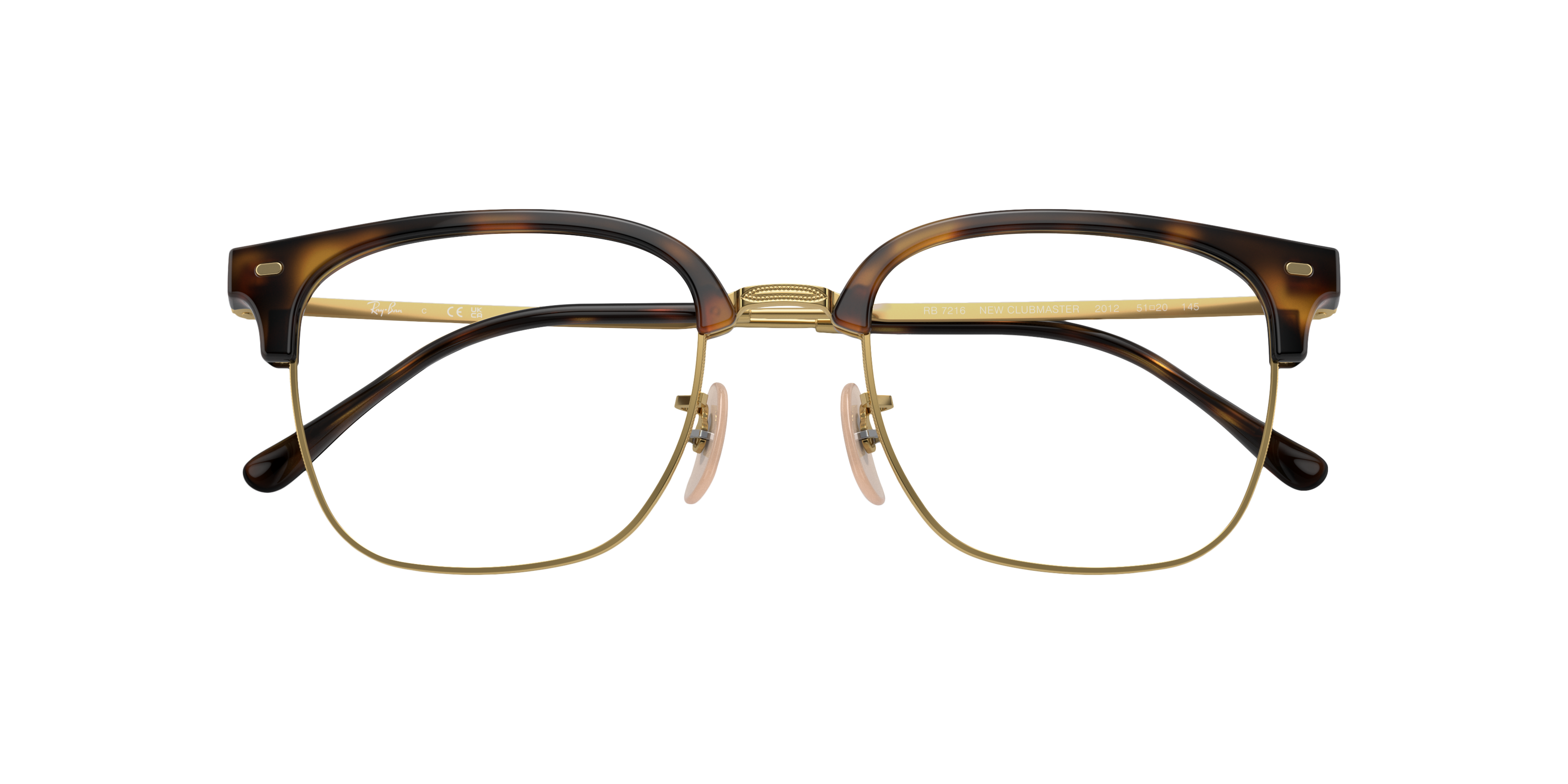 Glasses Direct ™ -RB7216 - Square Havana On Gold Frame Eyeglasses