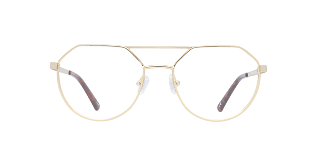 Glasses Direct ™ -Daly Round Shiny Gold Glasses for Men