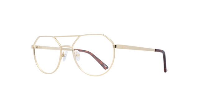 Glasses Direct ™ -Daly Round Shiny Gold Glasses for Men