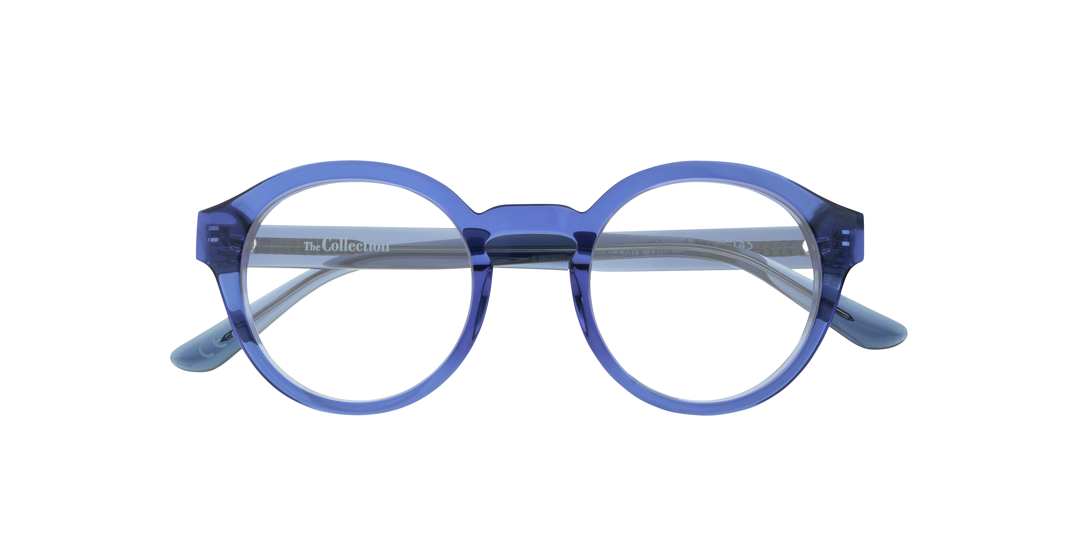 Glasses Direct ™ -Justin Round Crystal Dark Blue Full Rim Eyeglasses