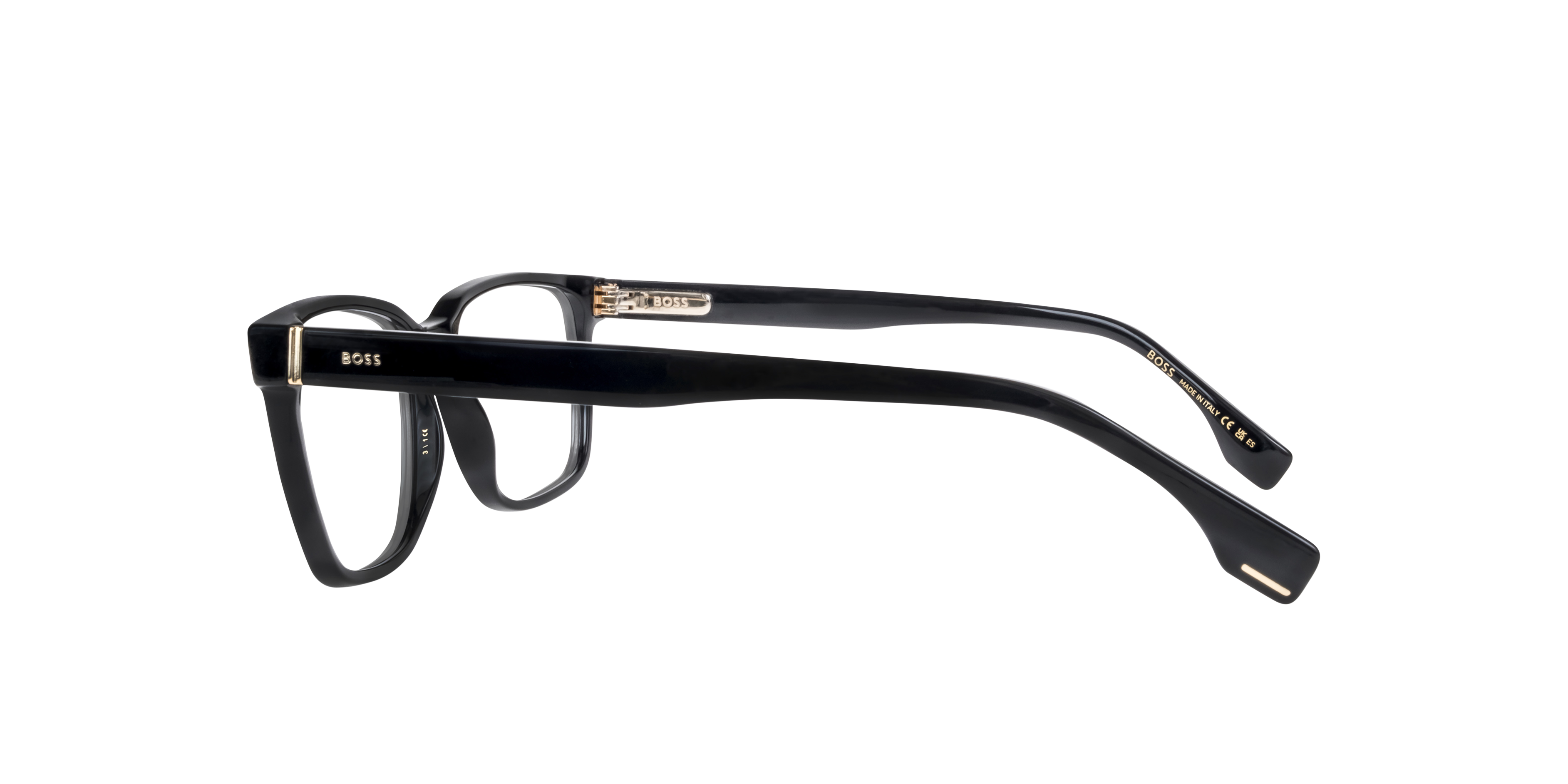 Glasses Direct ™ -BOSS 1517 - Rectangle Black Frame Glasses For Men