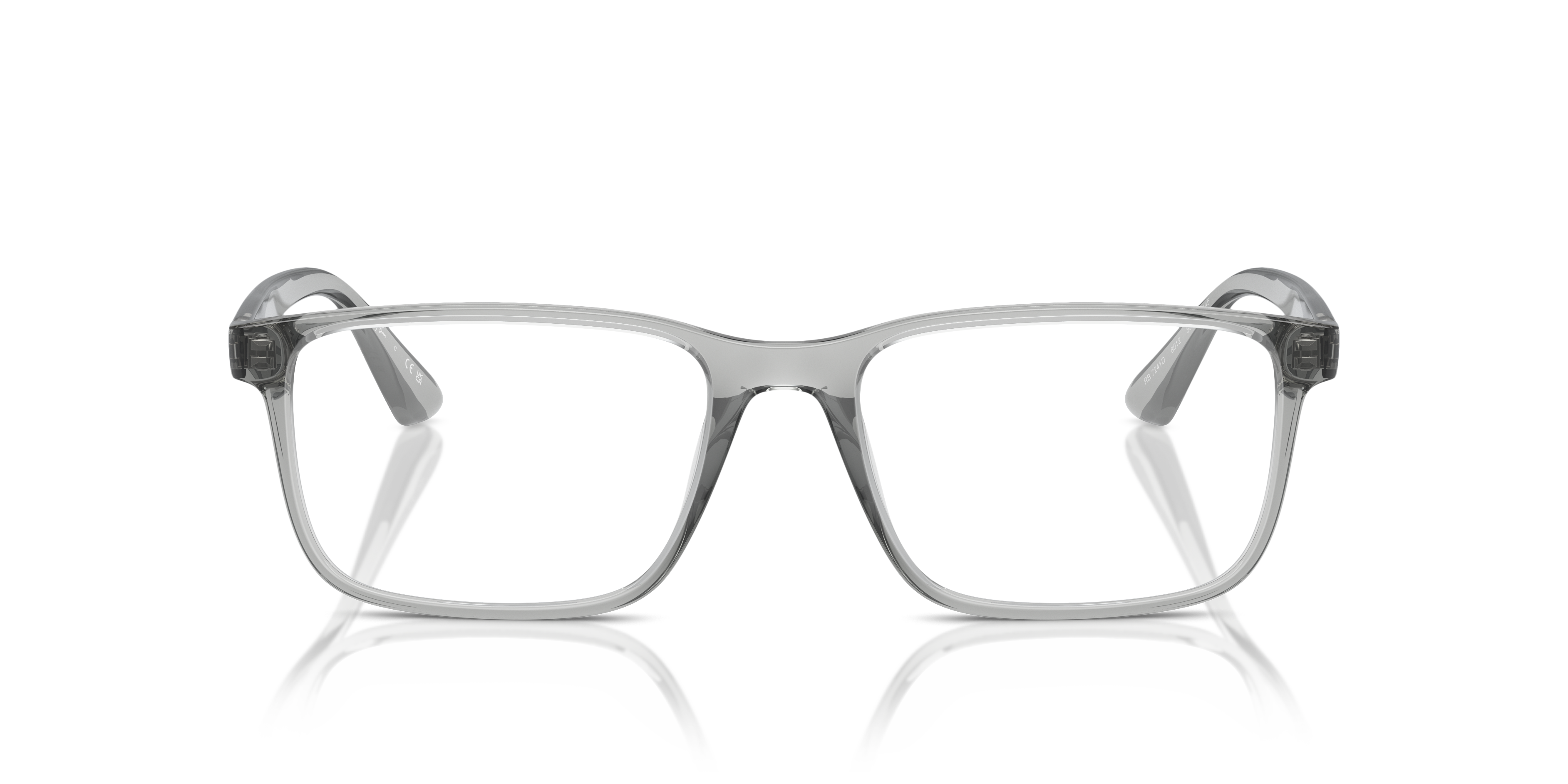 Glasses Direct ™ -RB7241D - Rectangle Transparent Grey Frame Eyeglasses