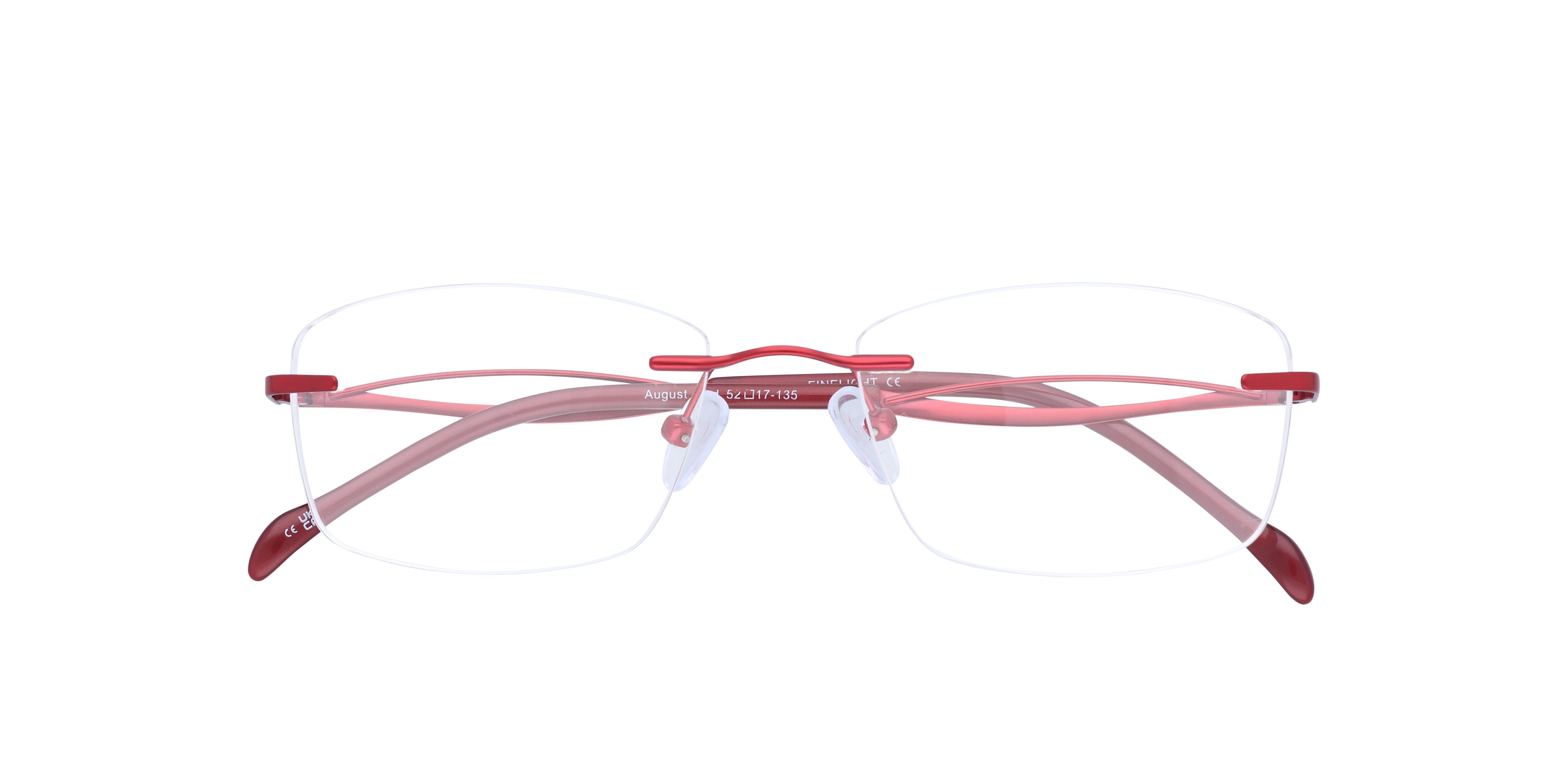 Glasses Direct ™ -August Rectangle Red Glasses for Women