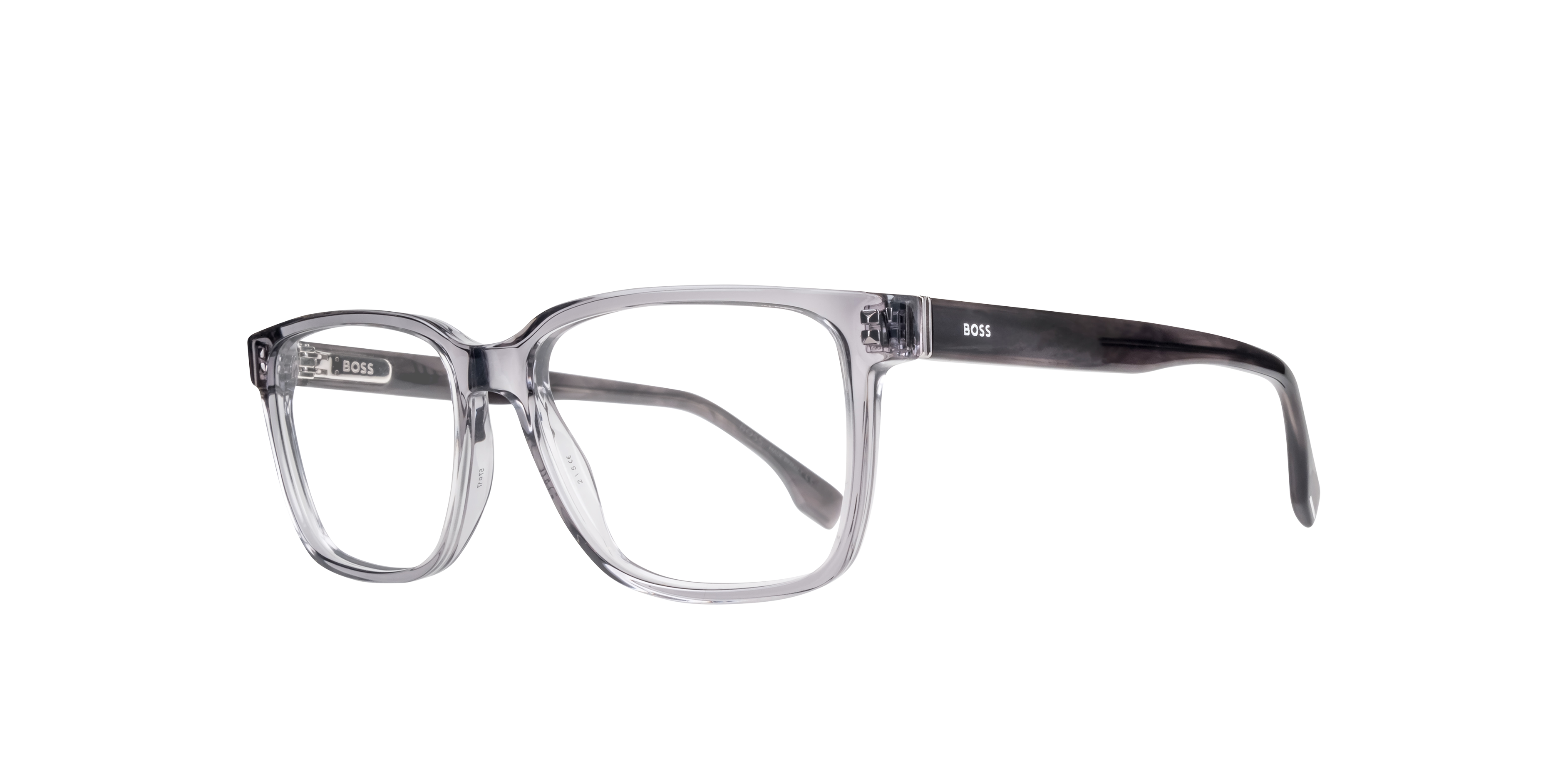Glasses Direct ™ -BOSS 1517 - Rectangle Horn Grey Frame Glasses For Men