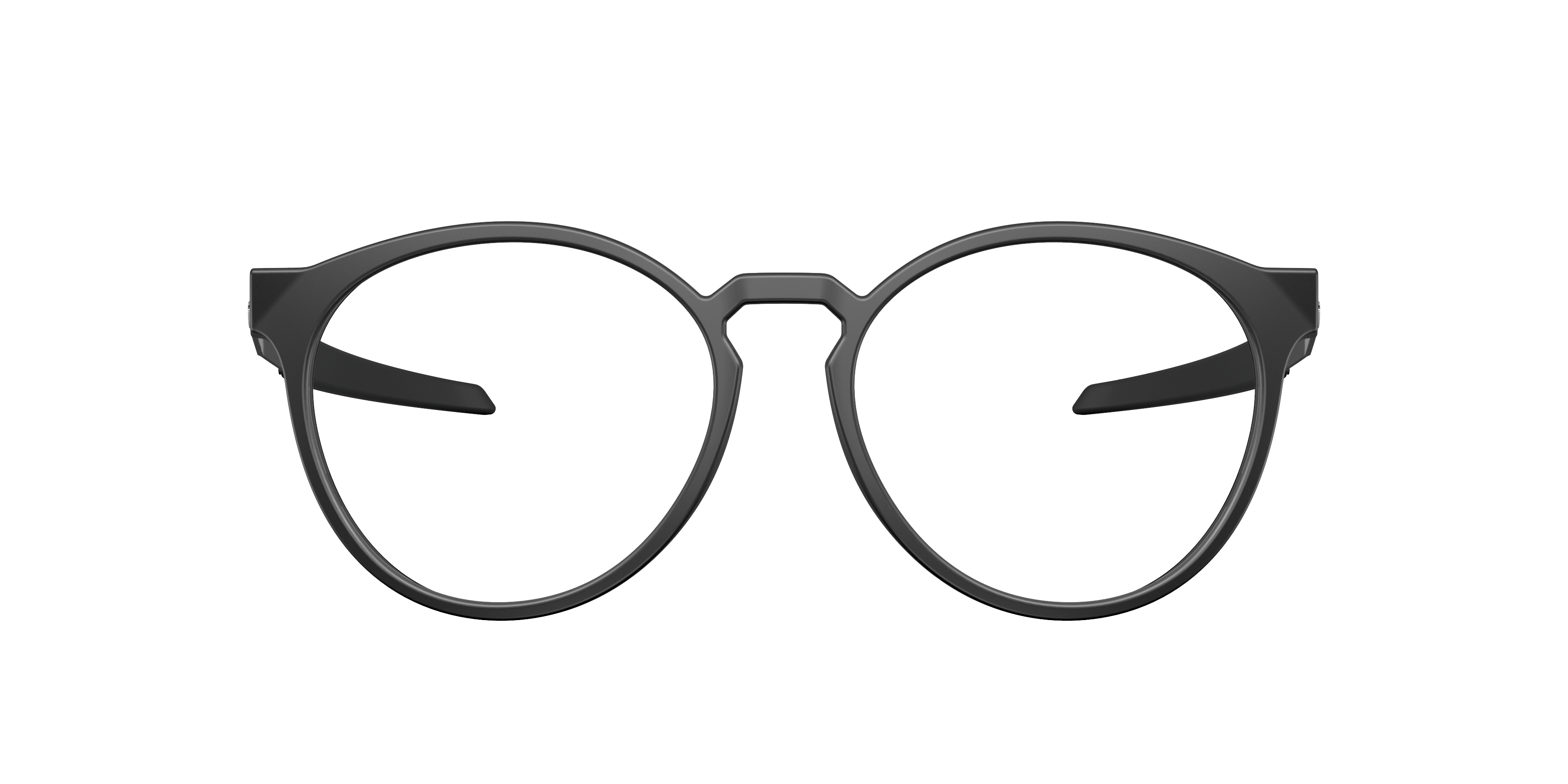 Glasses Direct ™ -Exchange R - Round Satin Black Frame Glasses For Men