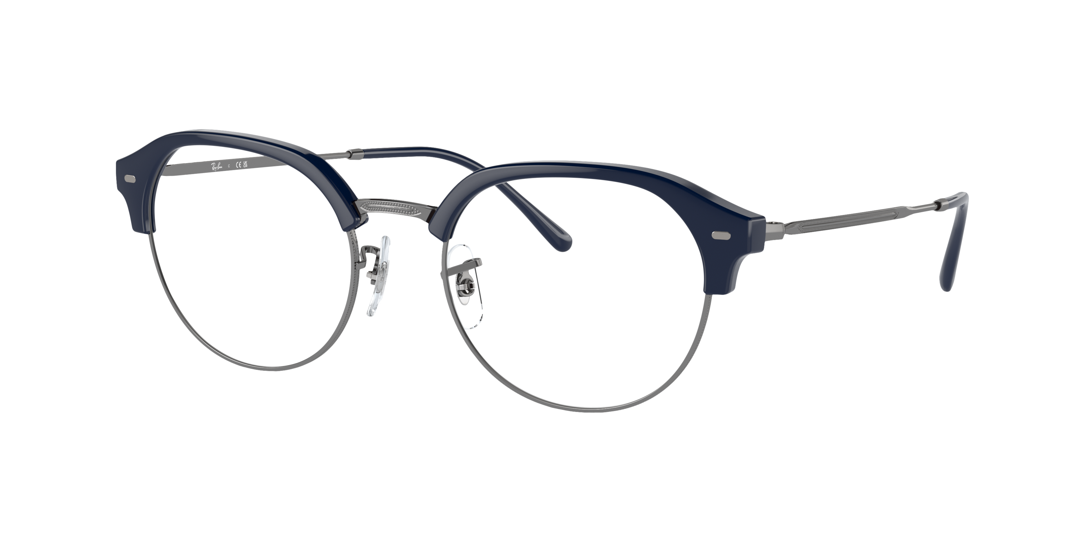 Glasses Direct ™ -RB7229 - Irregular Blue On Gunmetal Frame Eyeglasses