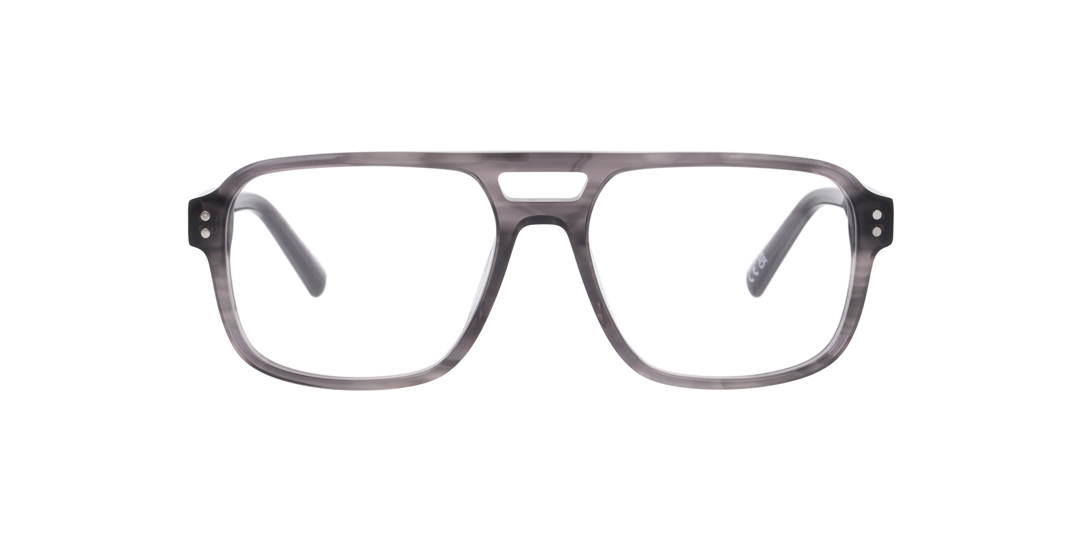 Glasses Direct ™ -Michael Pilot Horn Grey Glasses for Men