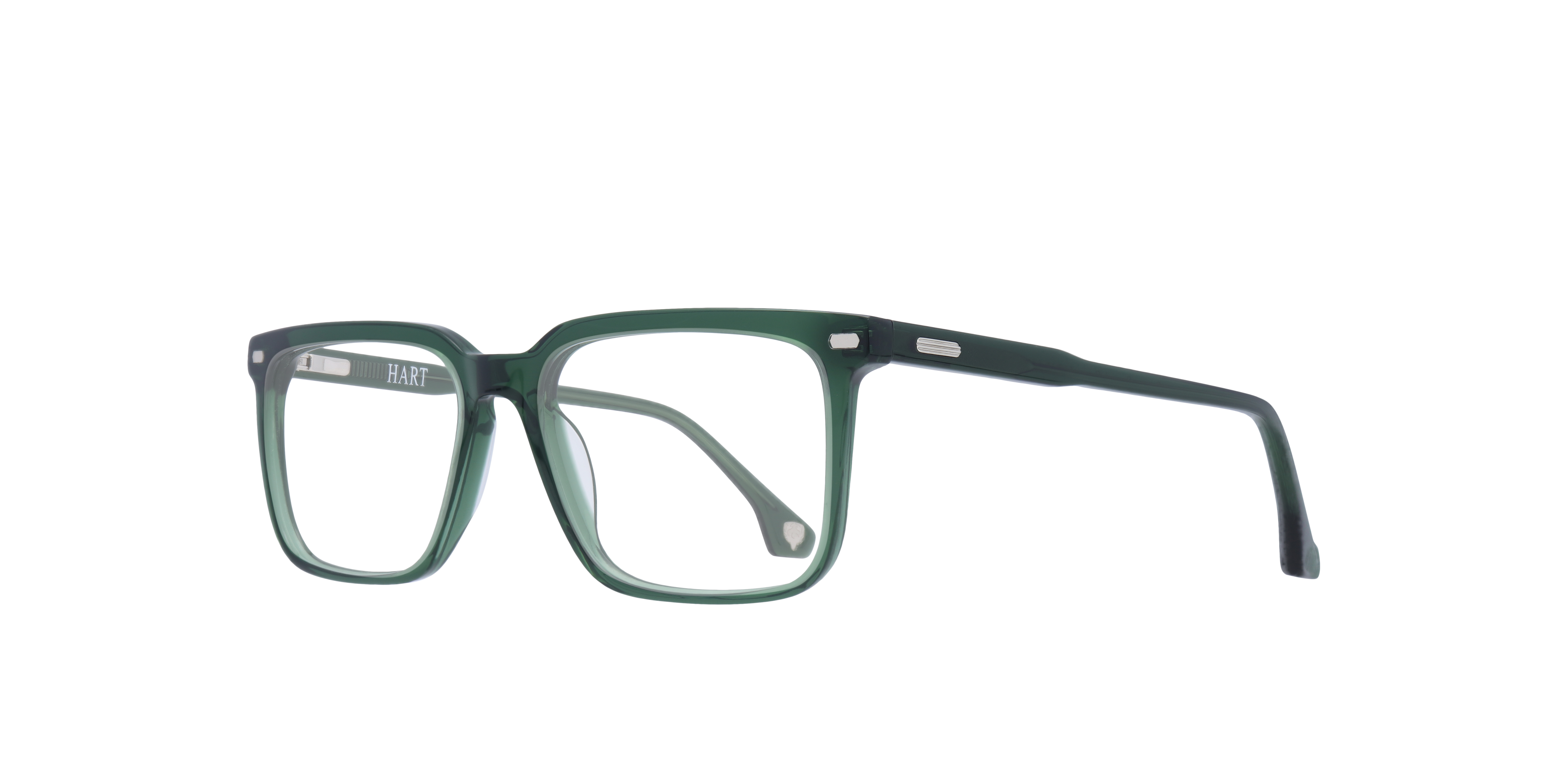 Glasses Direct ™ -Gunner Rectangle Crystal Green Glasses for Men