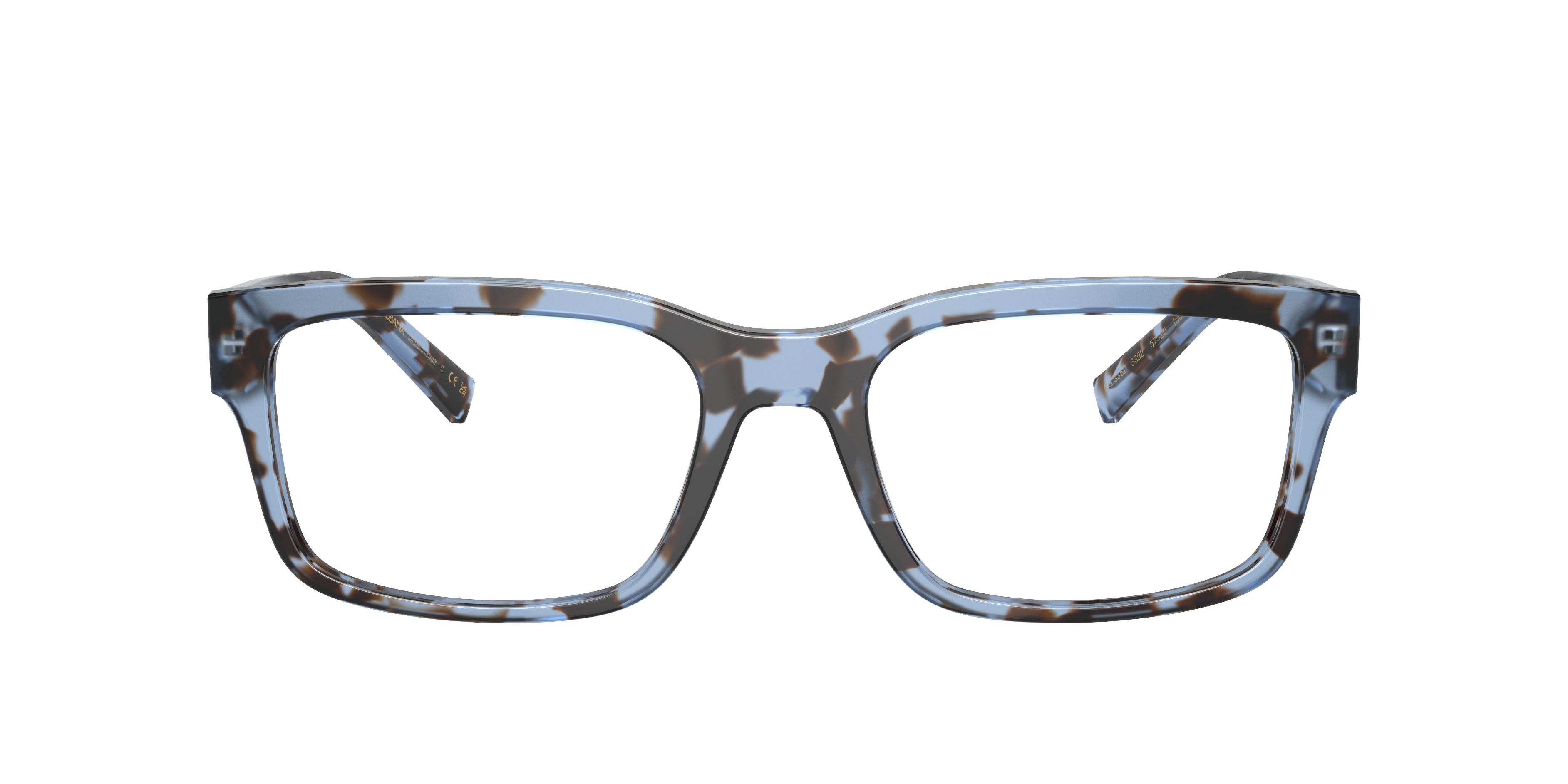 Glasses Direct ™ -DG3352 - Rectangle Havana Blue Frame Glasses For Men