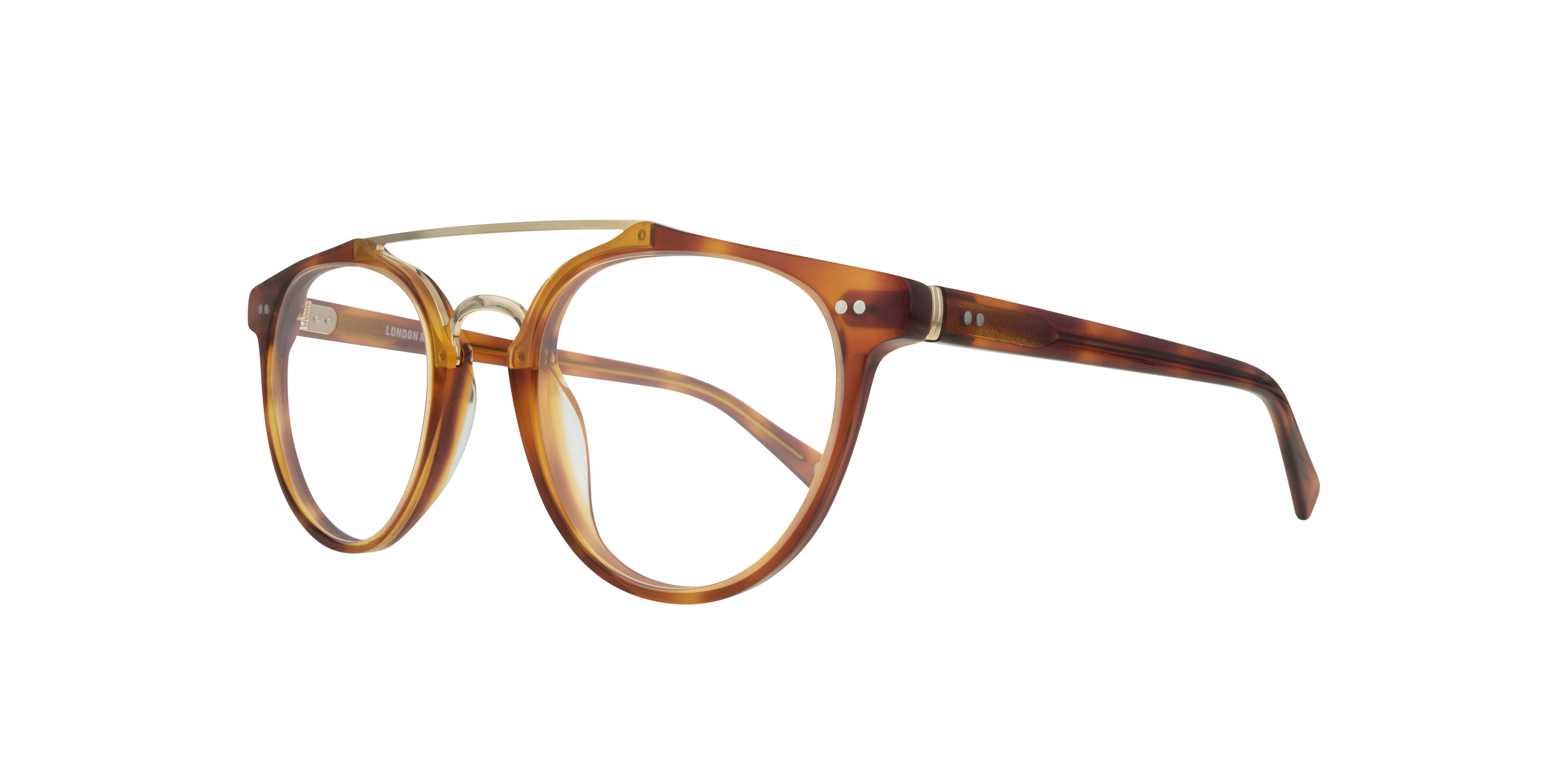 Glasses Direct ™ -Keaton Phantos Honey Havana & Gold Glasses for Men