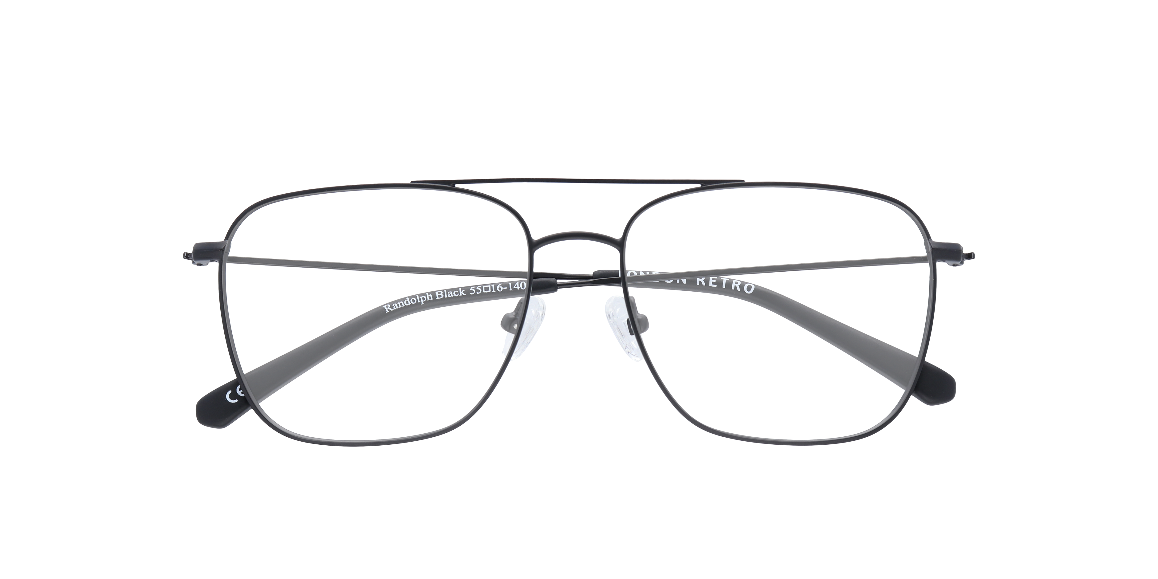 Glasses Direct ™ -Randolph Square Black Glasses for Men